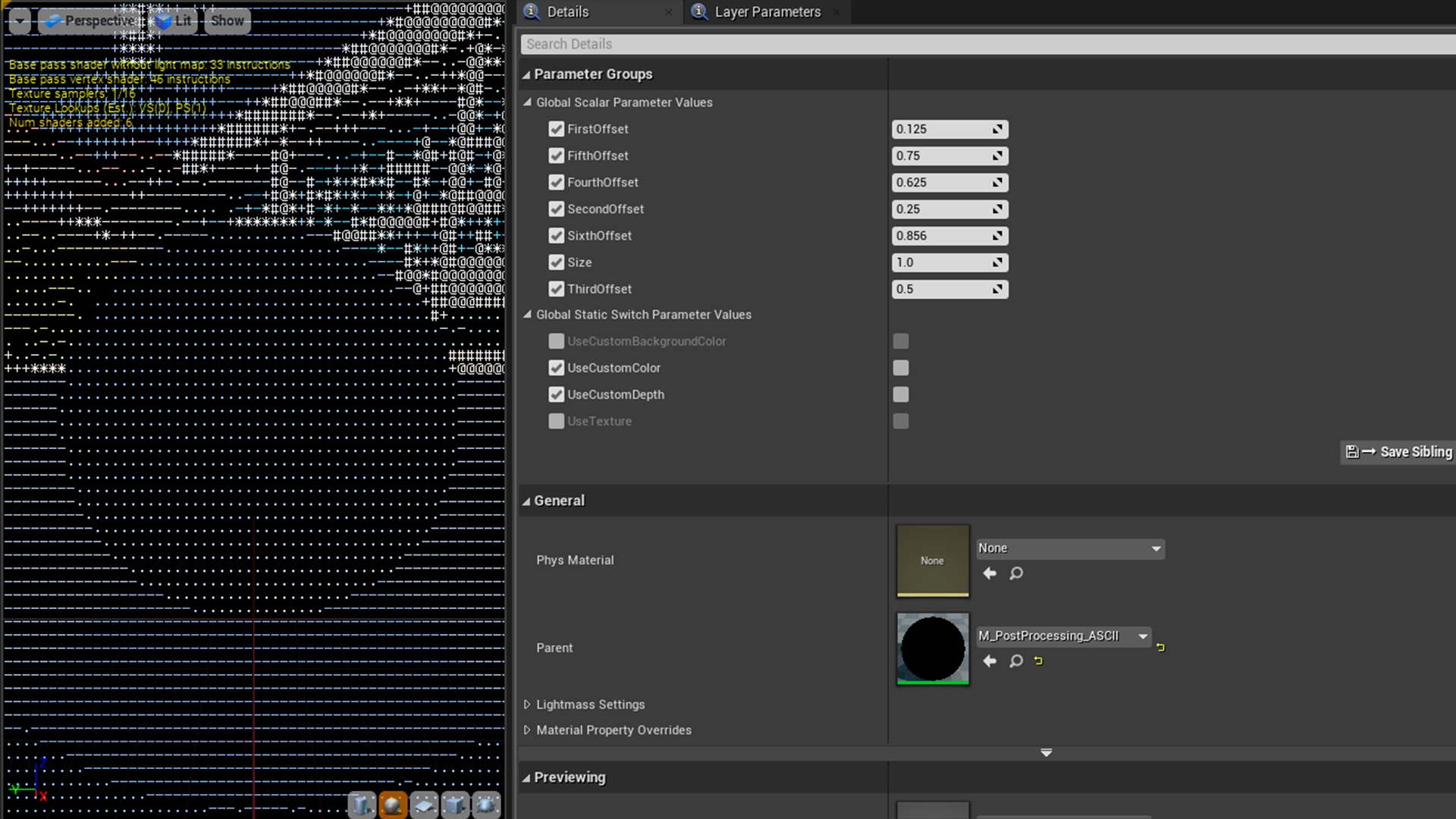 ASCII Post Process in Materials - UE Marketplace