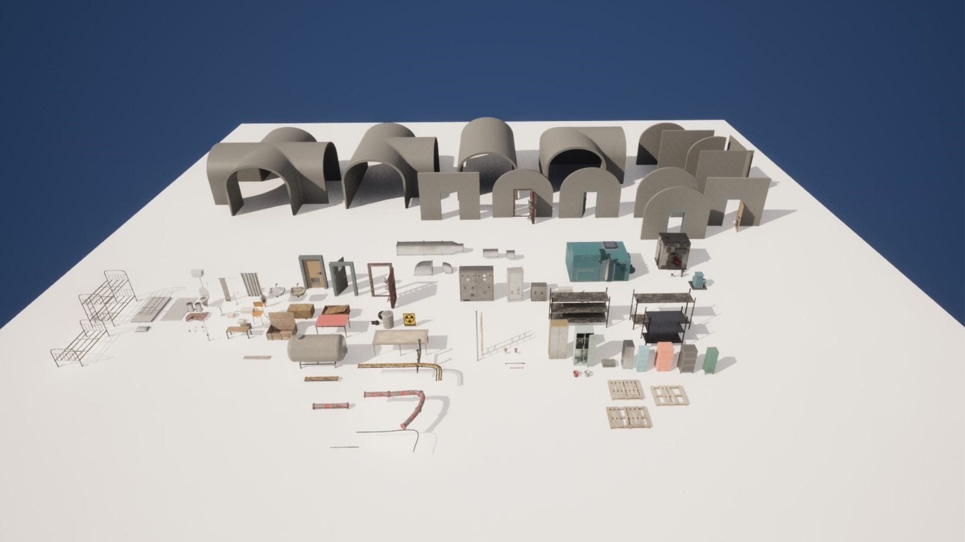 Modular Abandoned Fallout Shelter in Environments - UE Marketplace