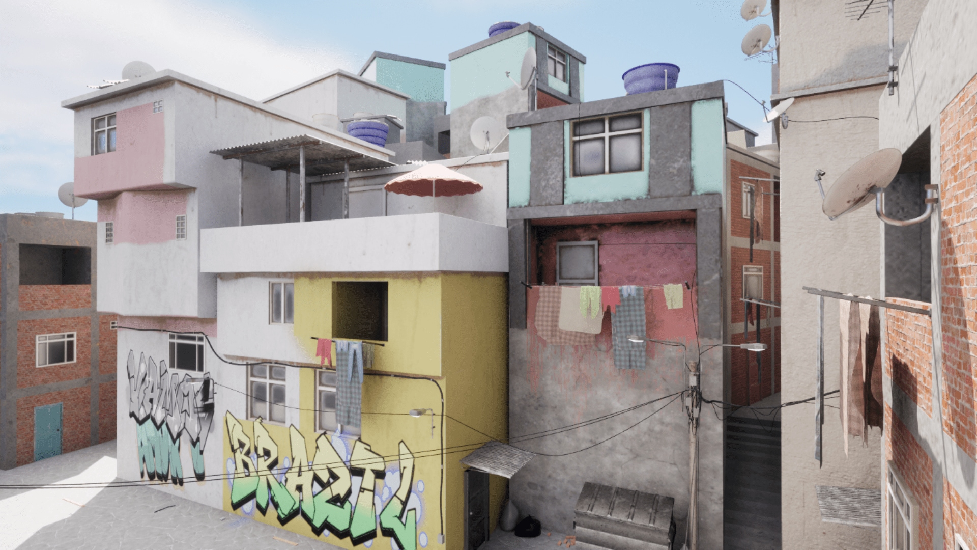 Ghetto Neighborhood - Rio de Janeiro, Favela Urban in Environments - UE ...