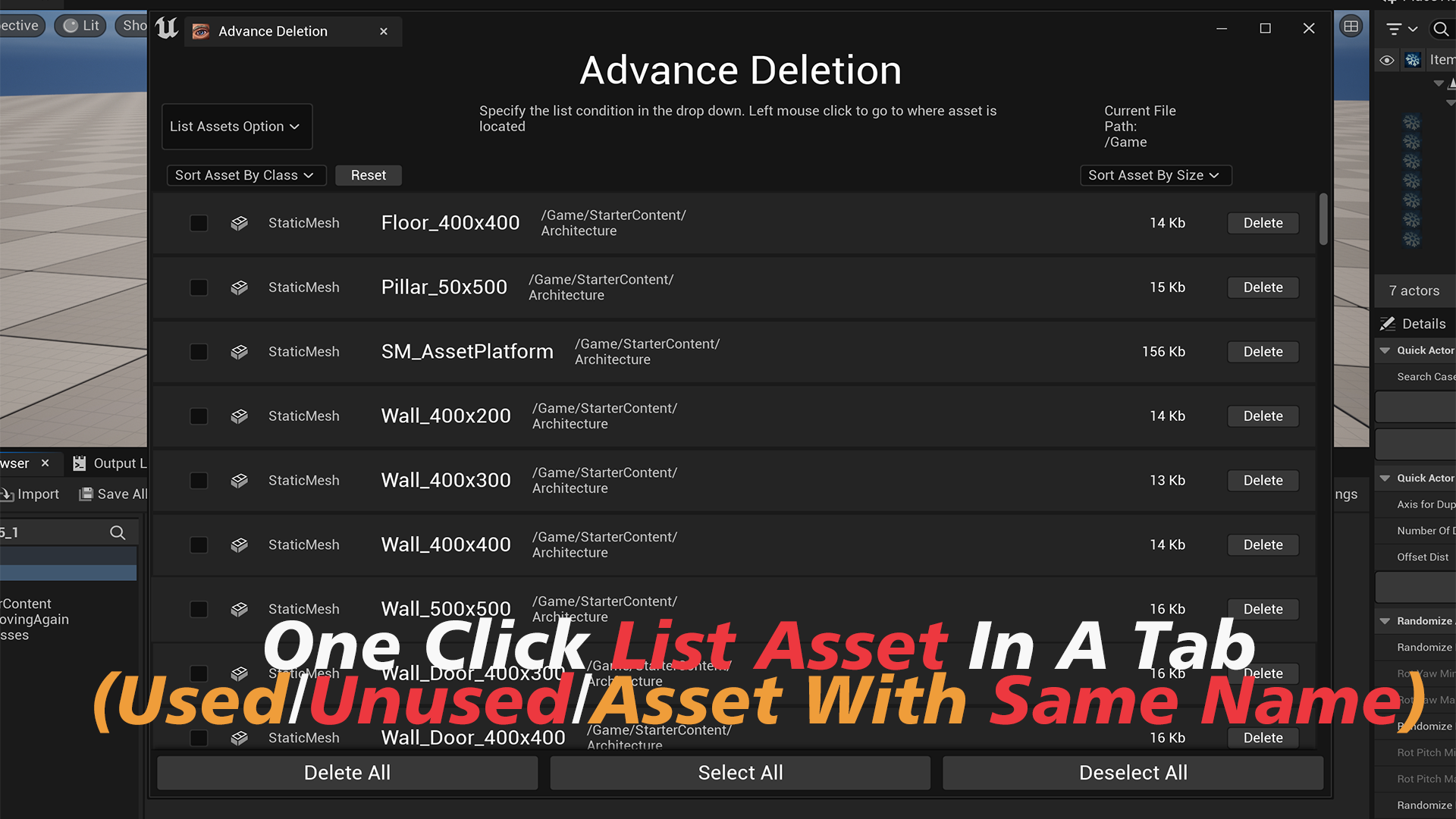 One Click Asset Manager
