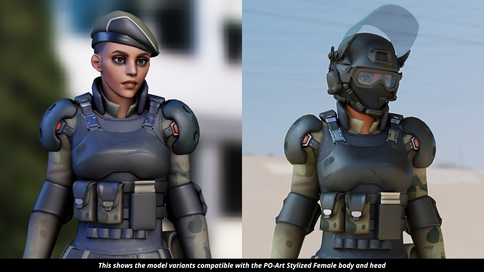 Stylized Military Female in Characters - UE Marketplace
