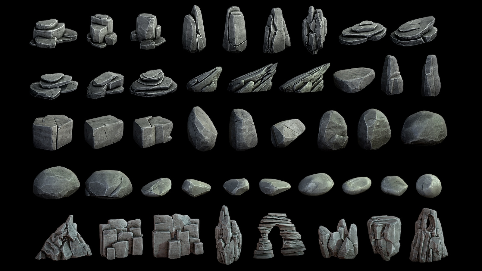 45 Stylized Rock Pack in Environments - UE Marketplace
