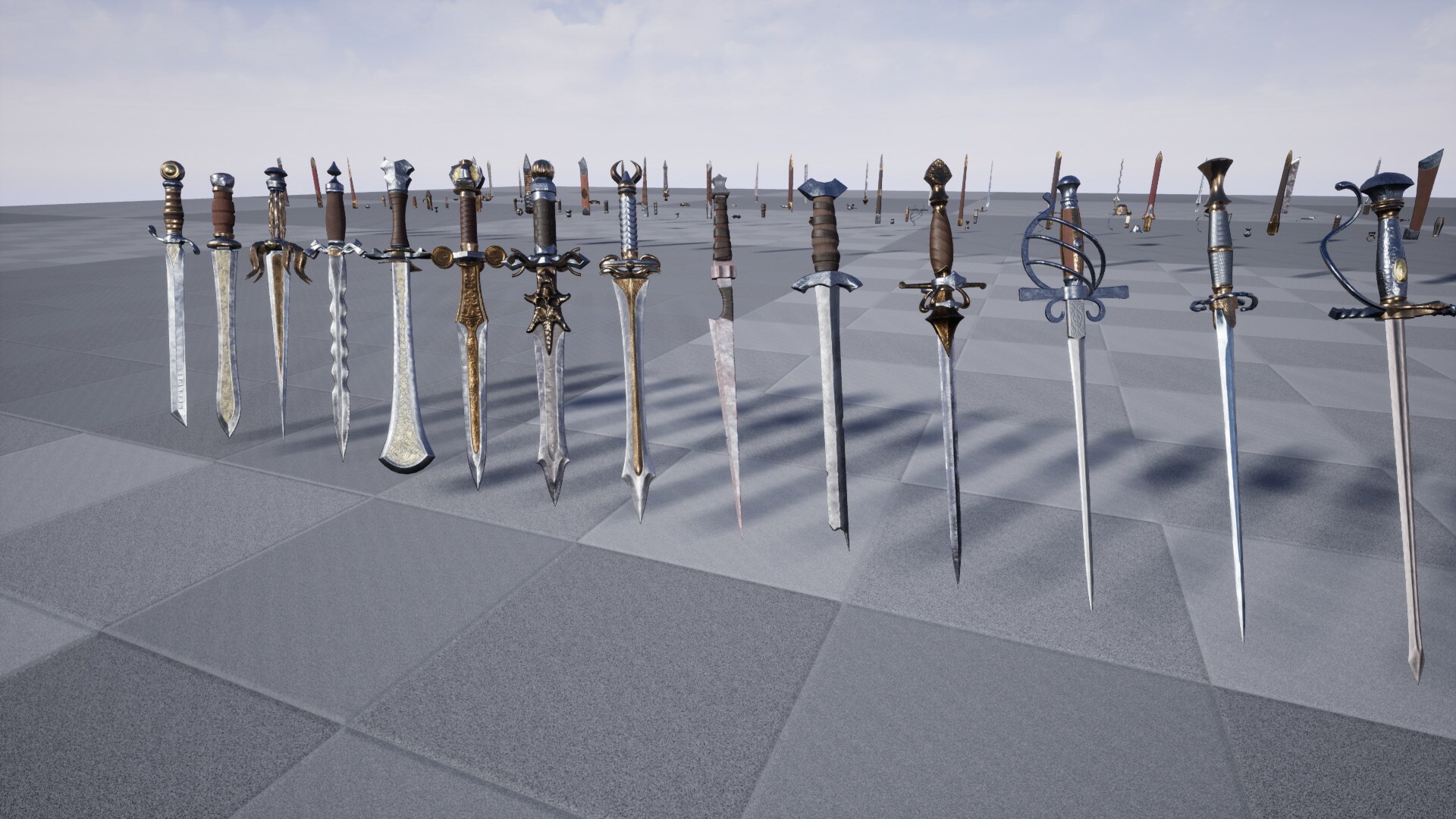 Modular one-handed short swords 1.1 in Weapons - UE Marketplace