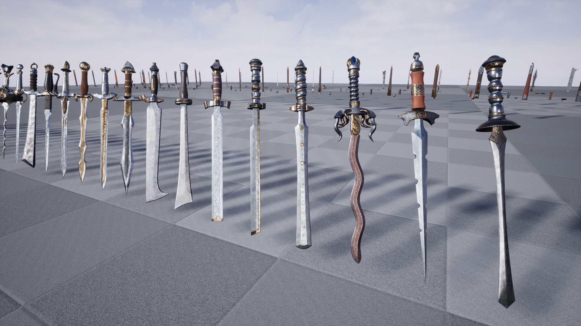 Modular one-handed short swords 1.1 in Weapons - UE Marketplace
