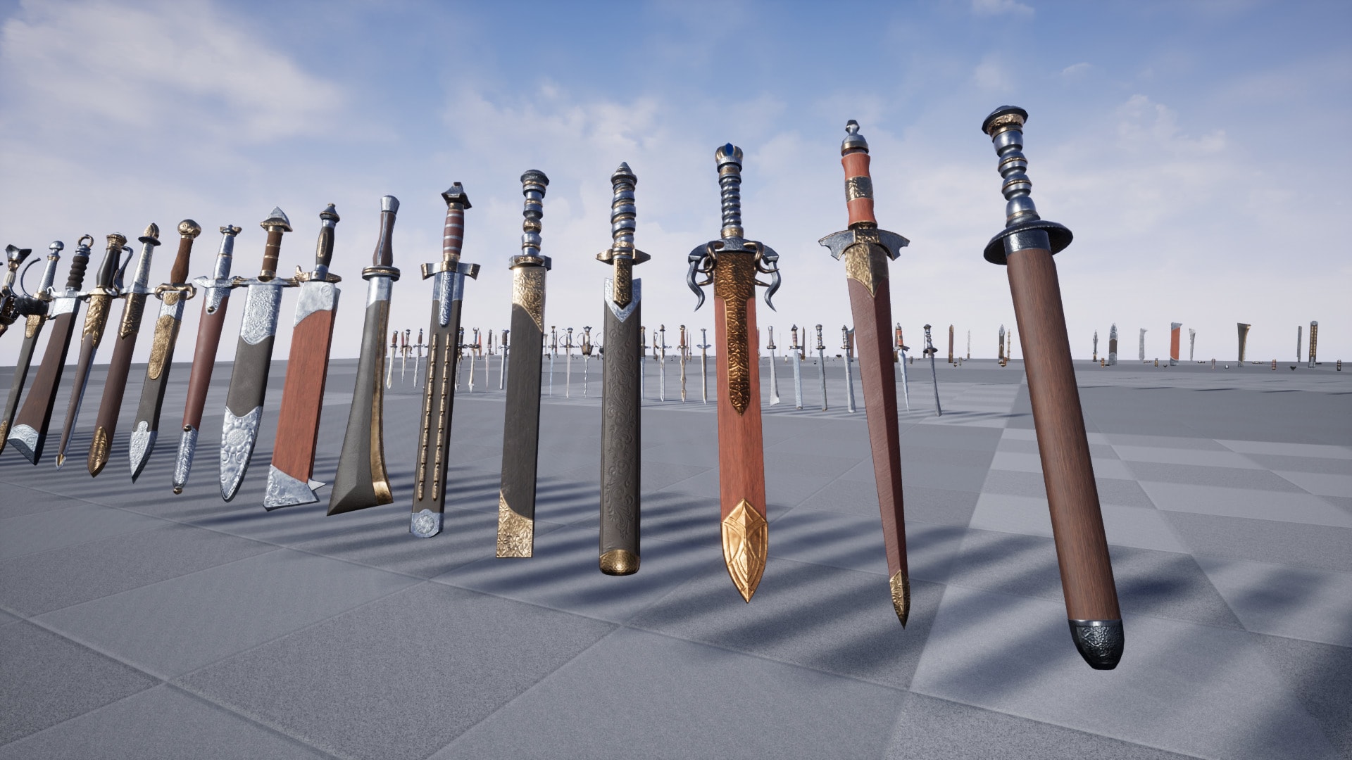 Modular one-handed short swords 1.1 in Weapons - UE Marketplace