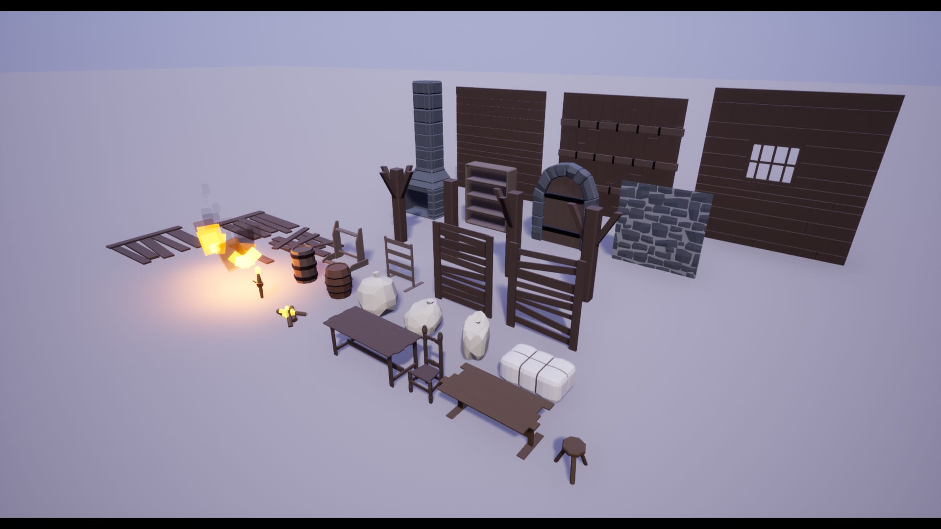 Medieval Low Poly Armory Pack in Environments - UE Marketplace