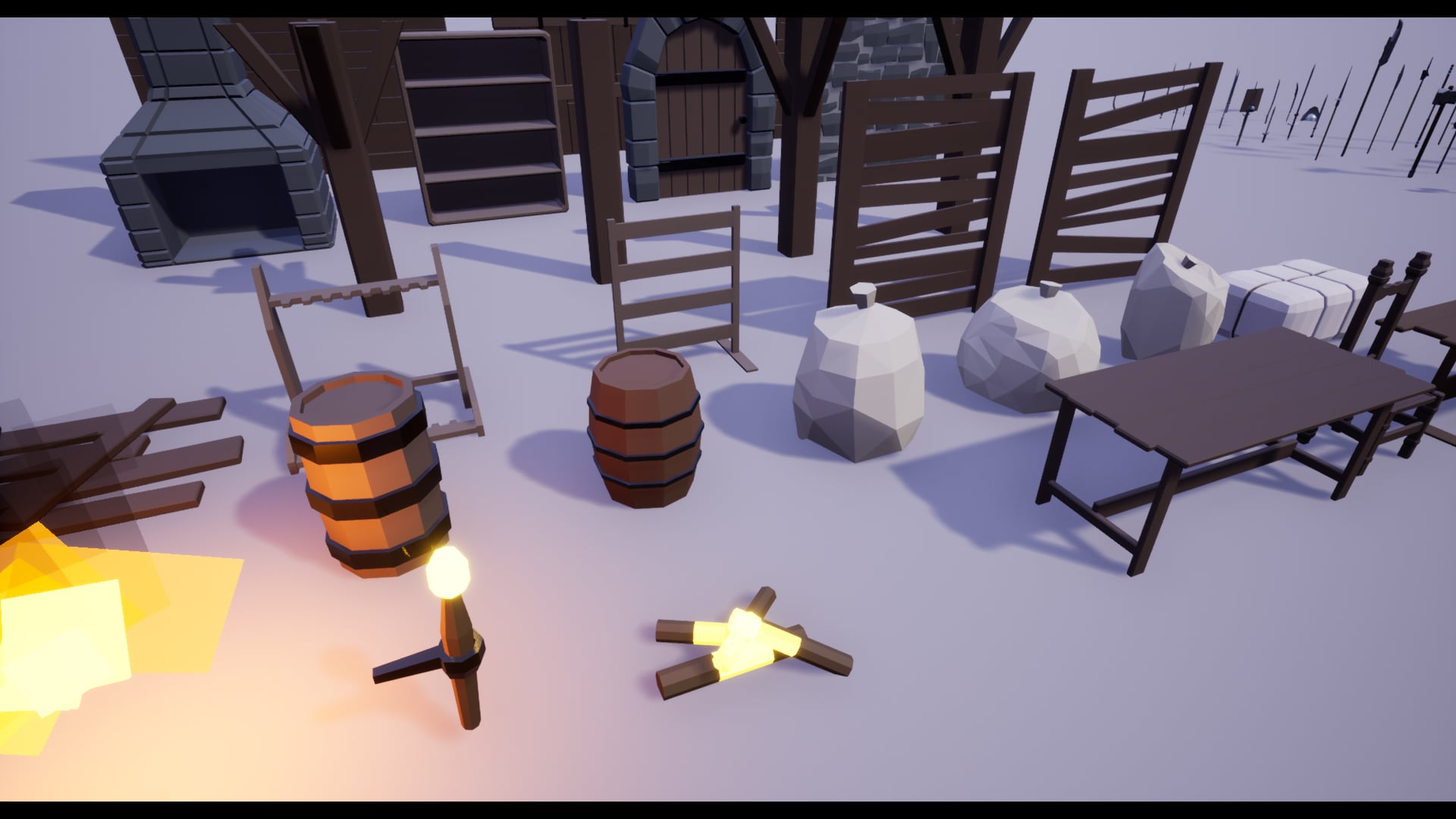 Medieval Low Poly Armory Pack in Environments - UE Marketplace