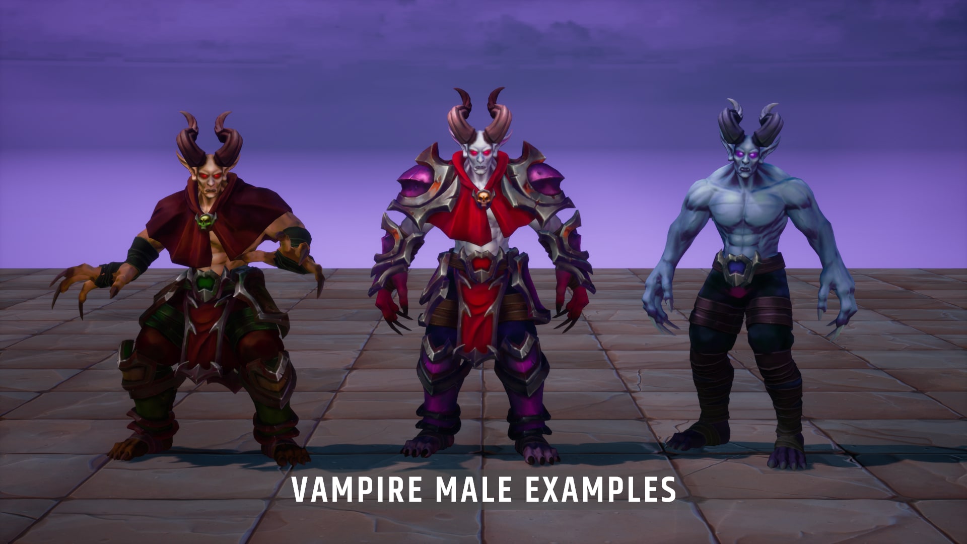 Modular Fantasy Stylized Vampire Male Hero in Characters - UE Marketplace