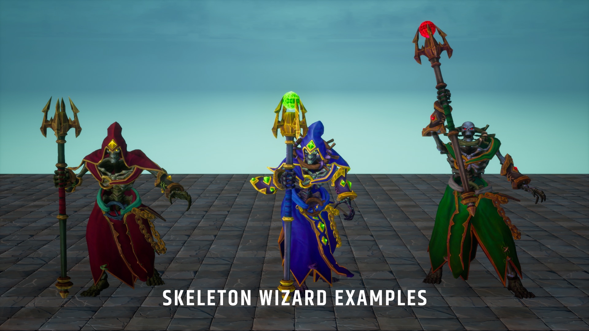 Modular Fantasy Stylized Skeleton Wizard Hero in Characters - UE ...