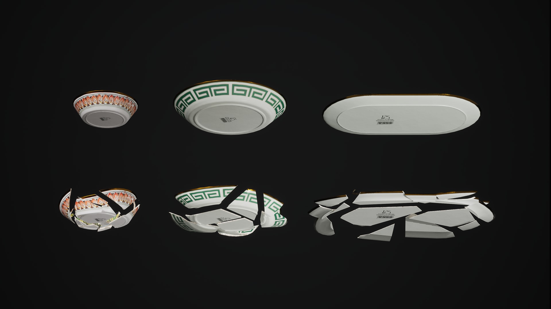 Destructible Dining Set. Vertex Animation in Props - UE Marketplace