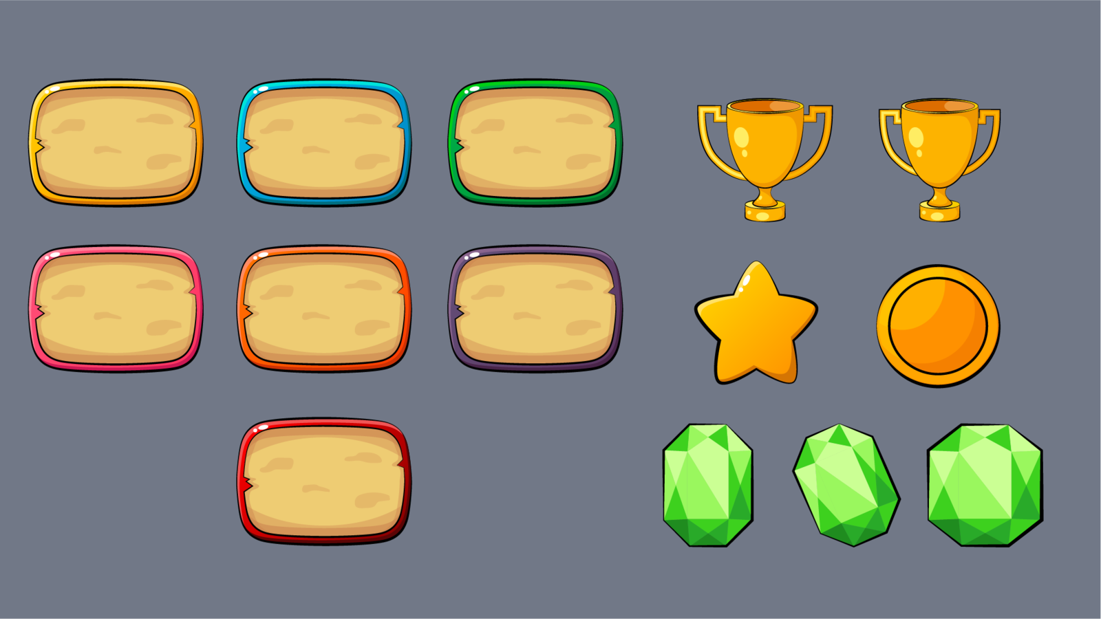 Cartoon UI Pack in 2D Assets - UE Marketplace