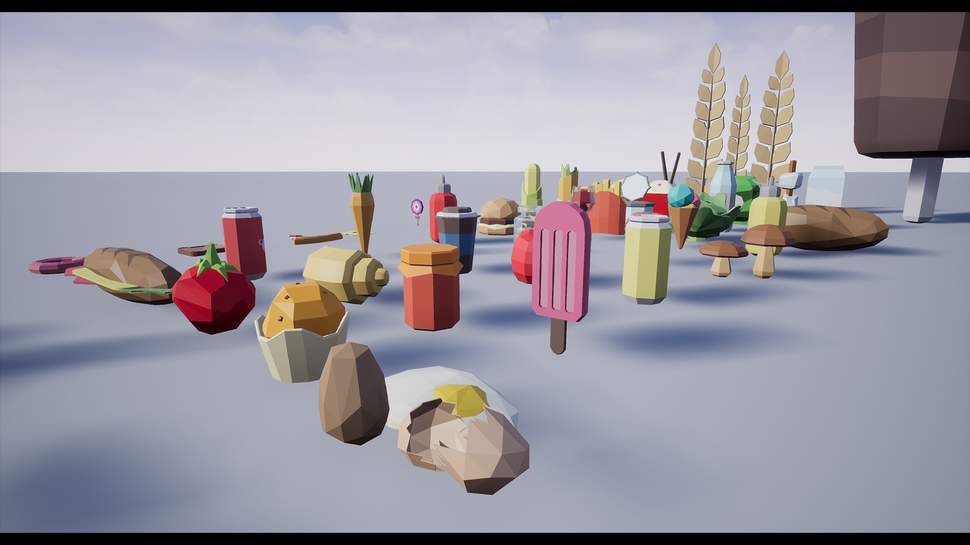 Flat Art & Low Poly Food Items Asset & Icon Pack in Props - UE Marketplace