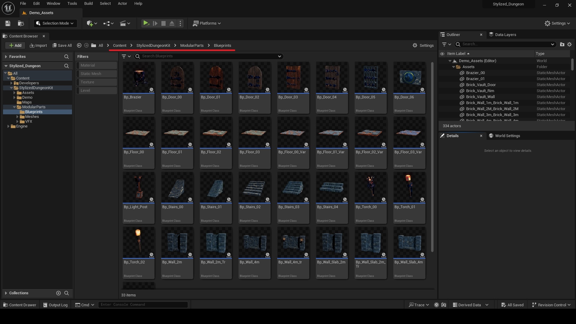 Stylized Modular Dungeon Kit in Environments - UE Marketplace