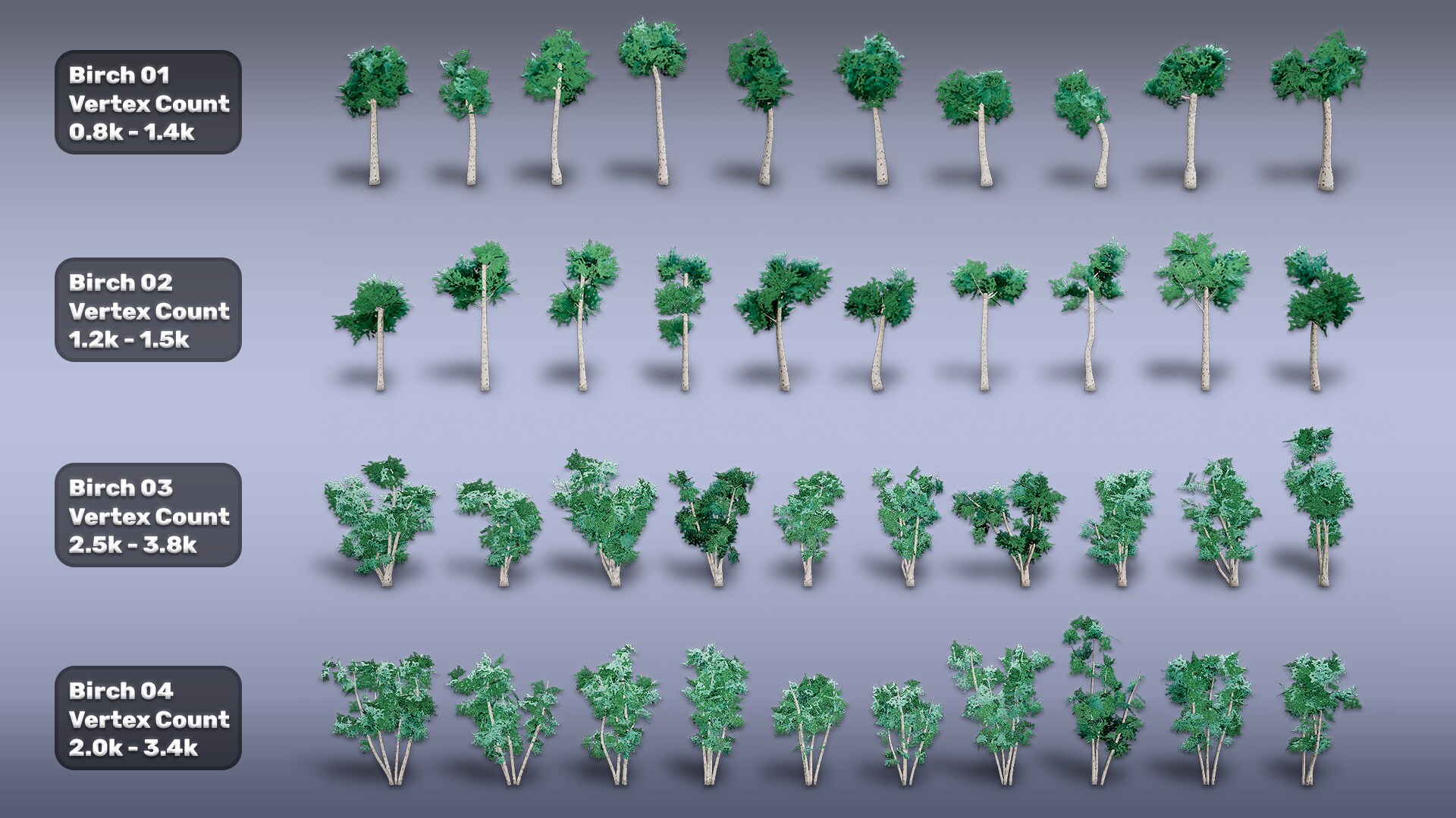 200x Stylized Trees Mega Pack, 카테고리 소품 - UE 마켓플레이스