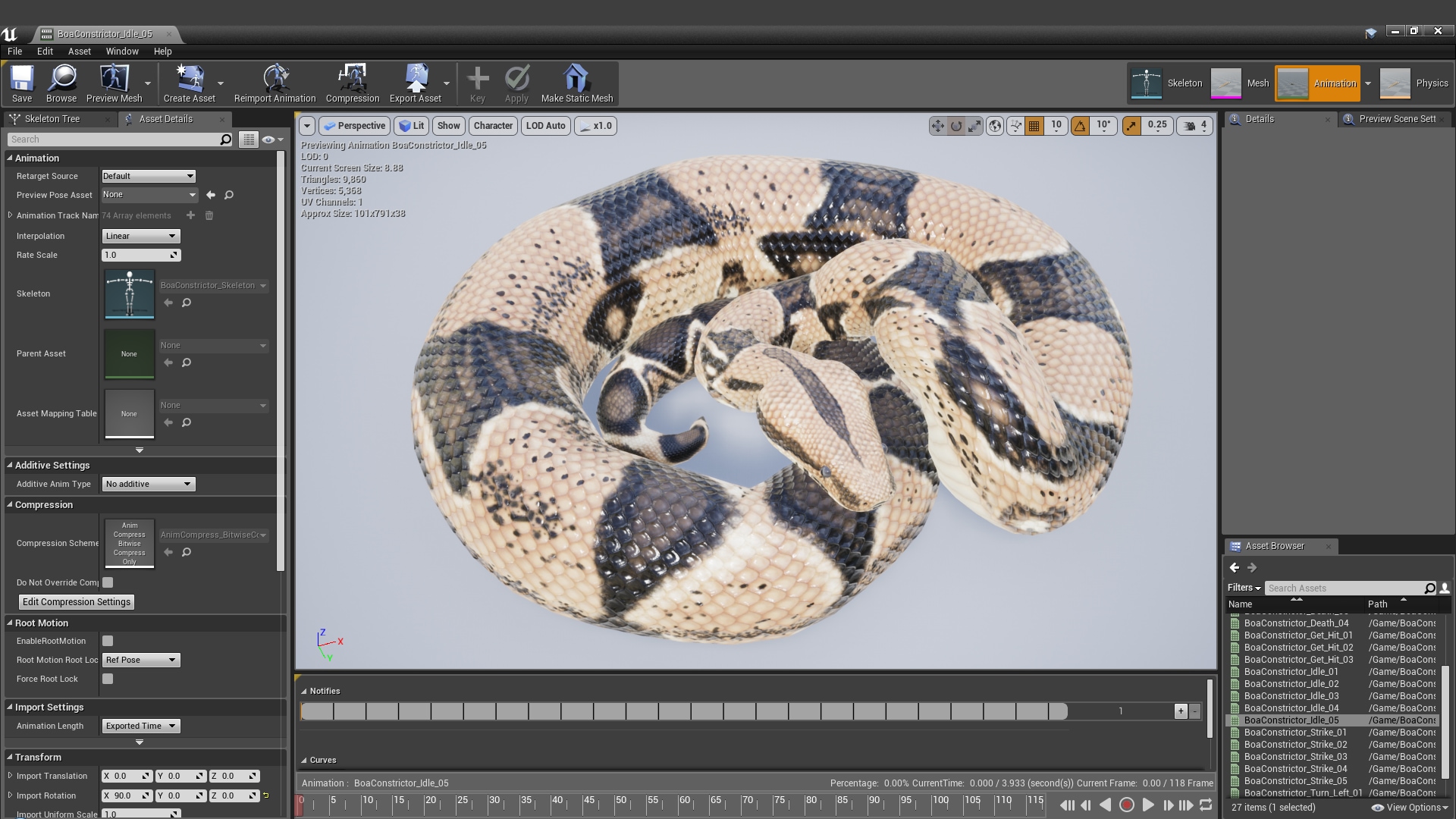 Boa Constrictor PBR in Characters - UE Marketplace