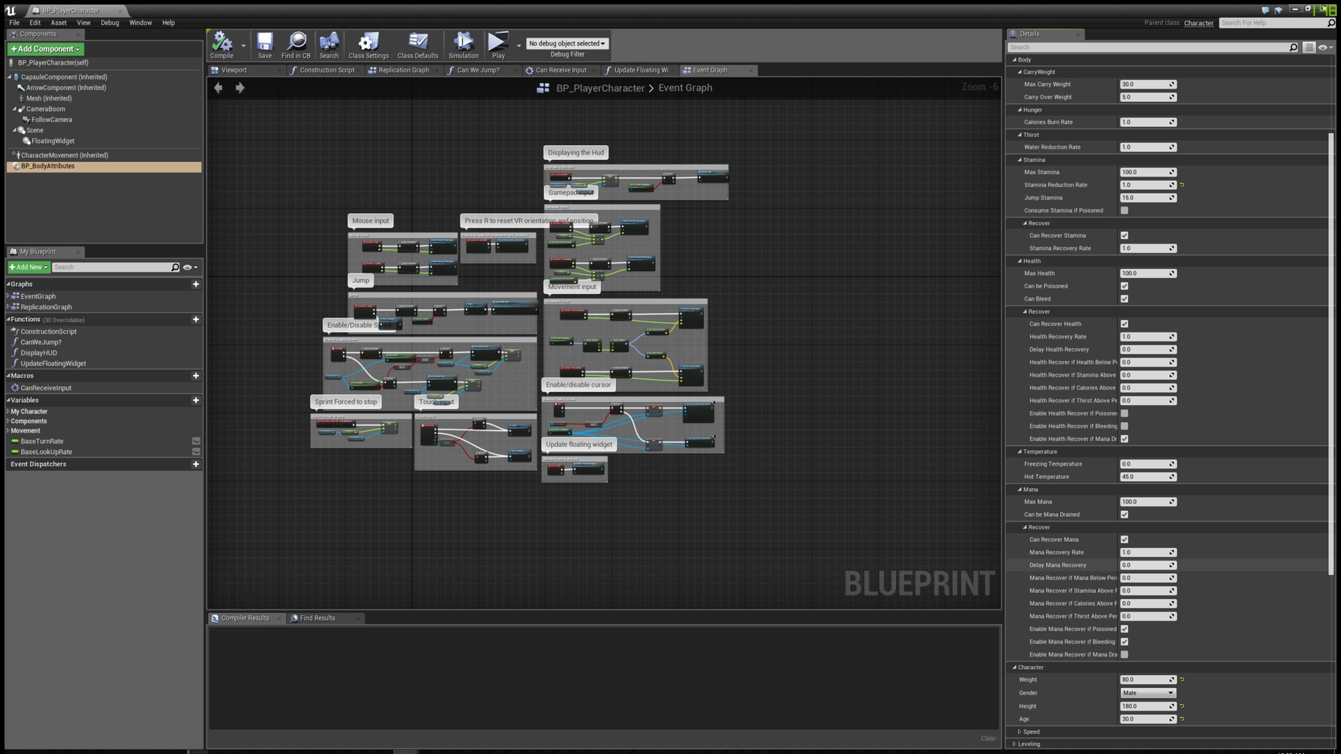 Body Attributes (RPG & Survival Kit) in Blueprints - UE Marketplace
