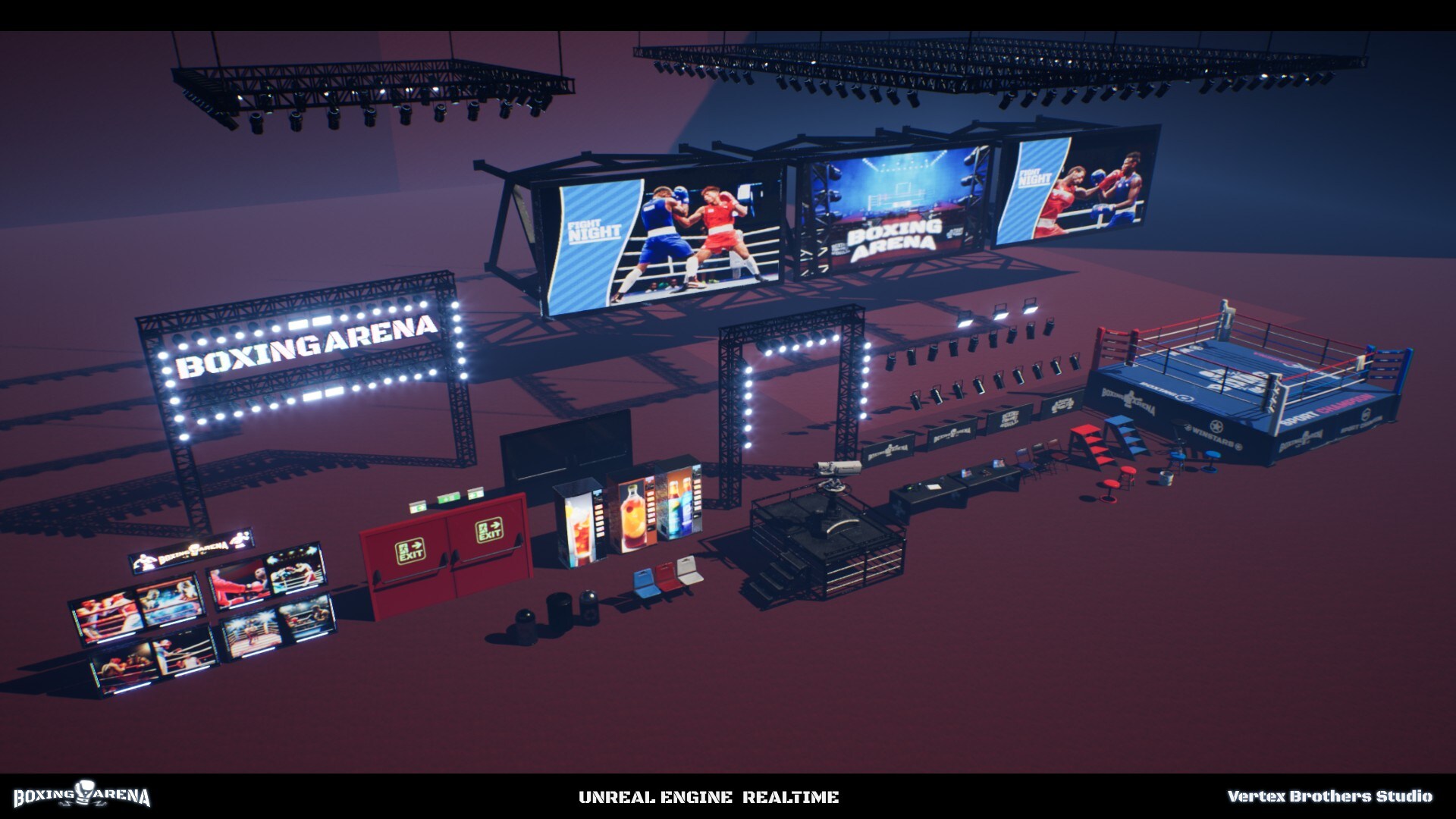 BOXING ARENA STADIUM in Environments - UE Marketplace