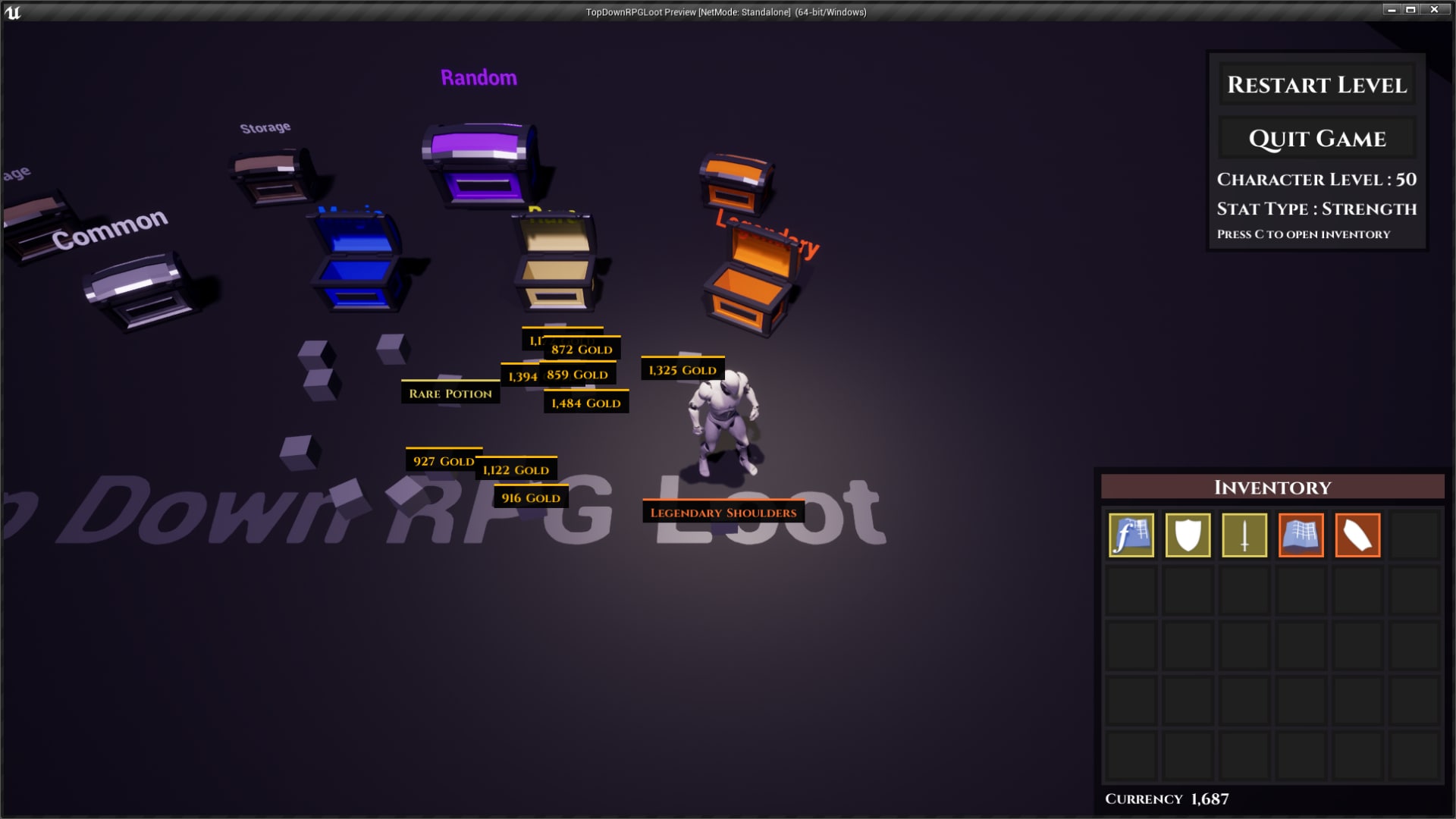 Top Down RPG Loot 2.0 in Blueprints - UE Marketplace