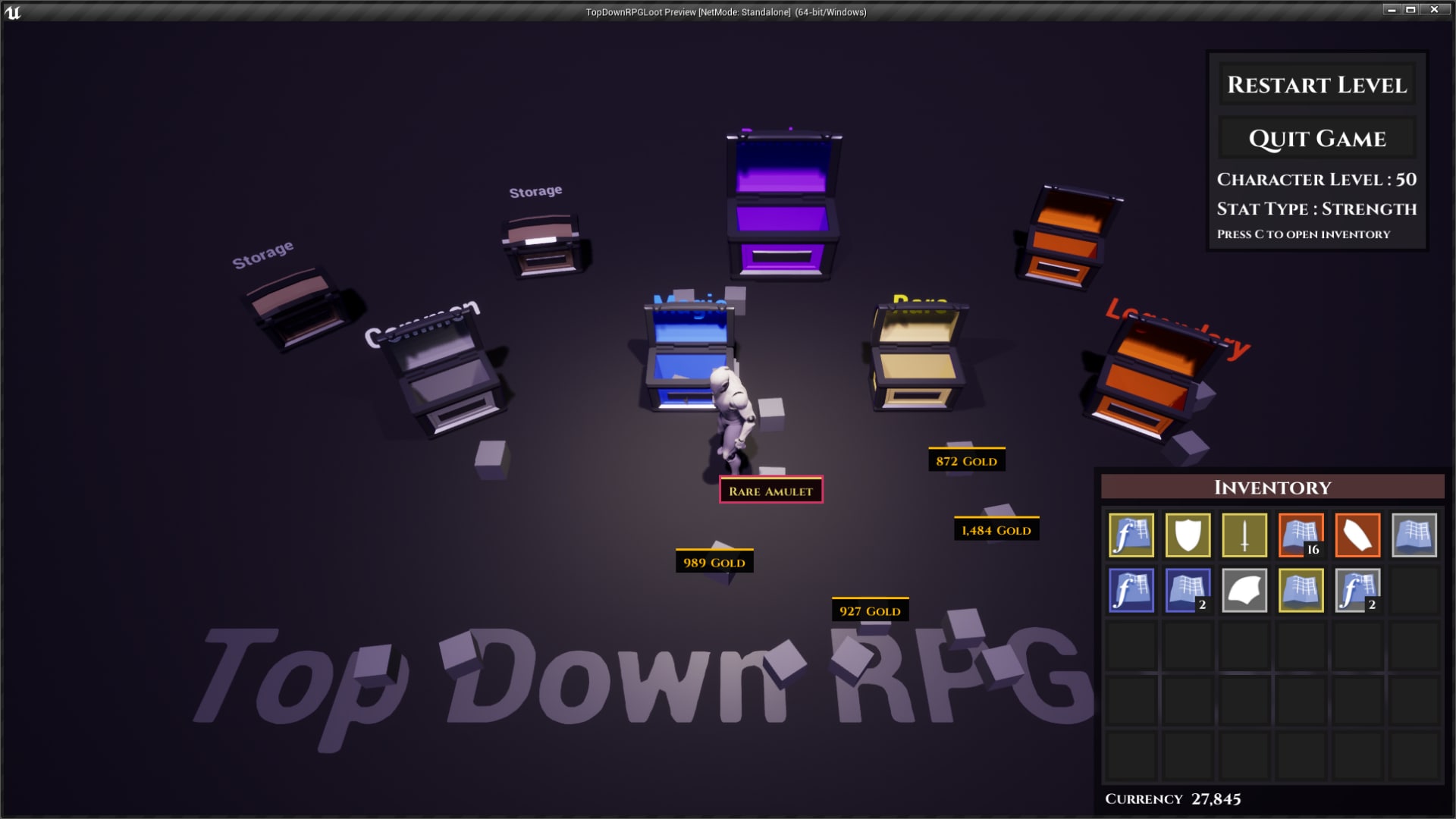 Top Down RPG Loot 2.0 in Blueprints - UE Marketplace
