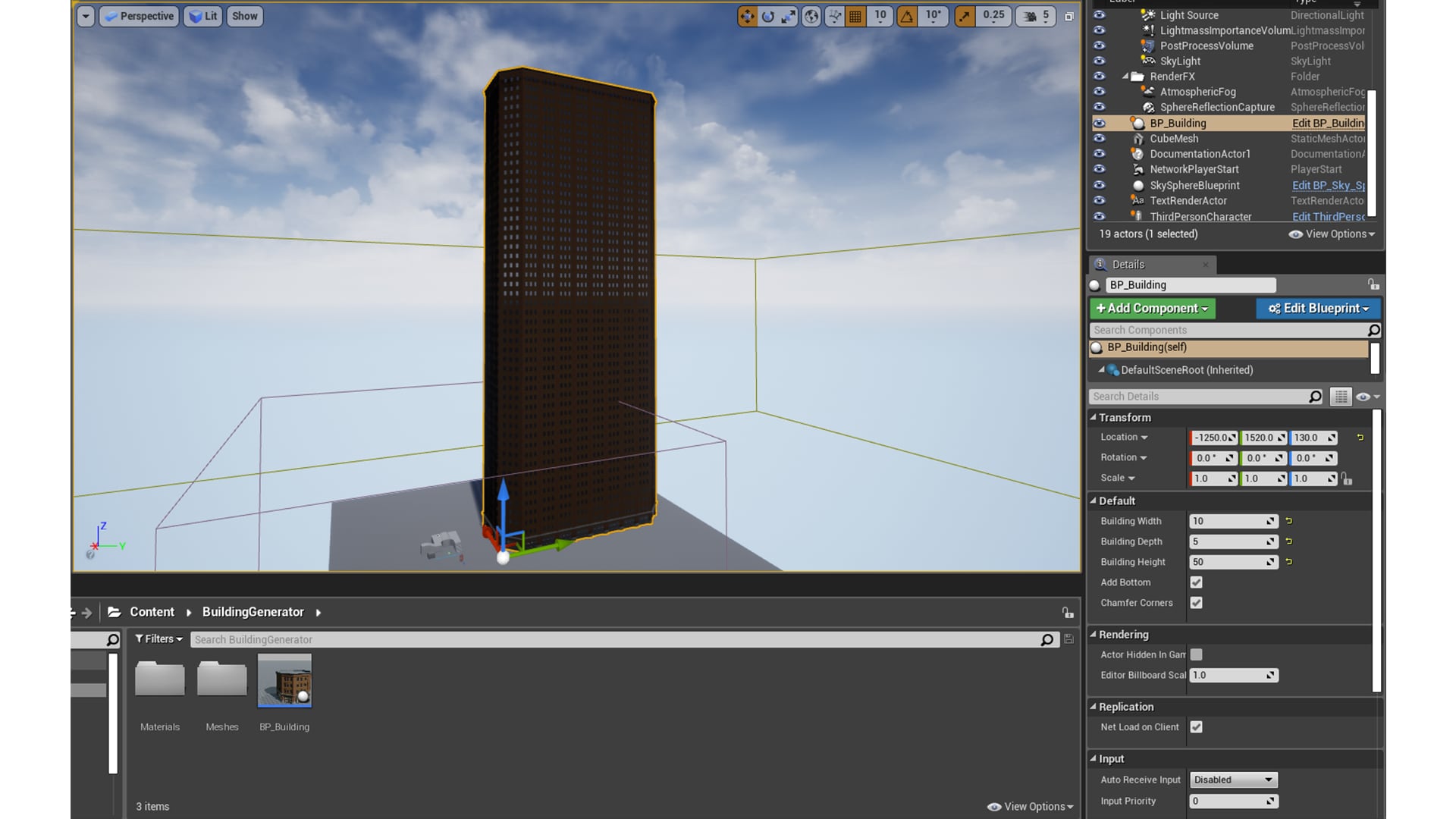 Simple Building Generator in Blueprints - UE Marketplace