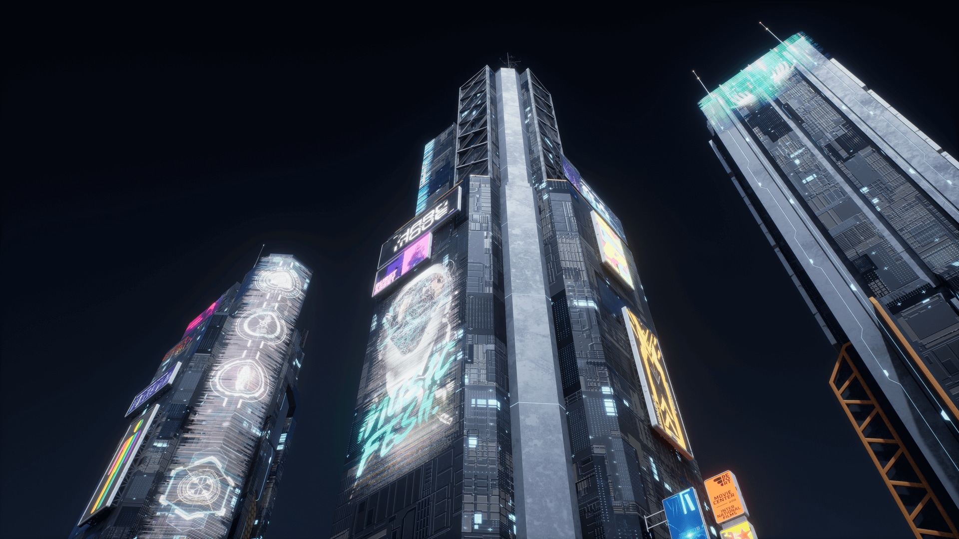 在道具创建的scifi Cyberpunk Futuristic Building Bundle 虚幻引擎商城