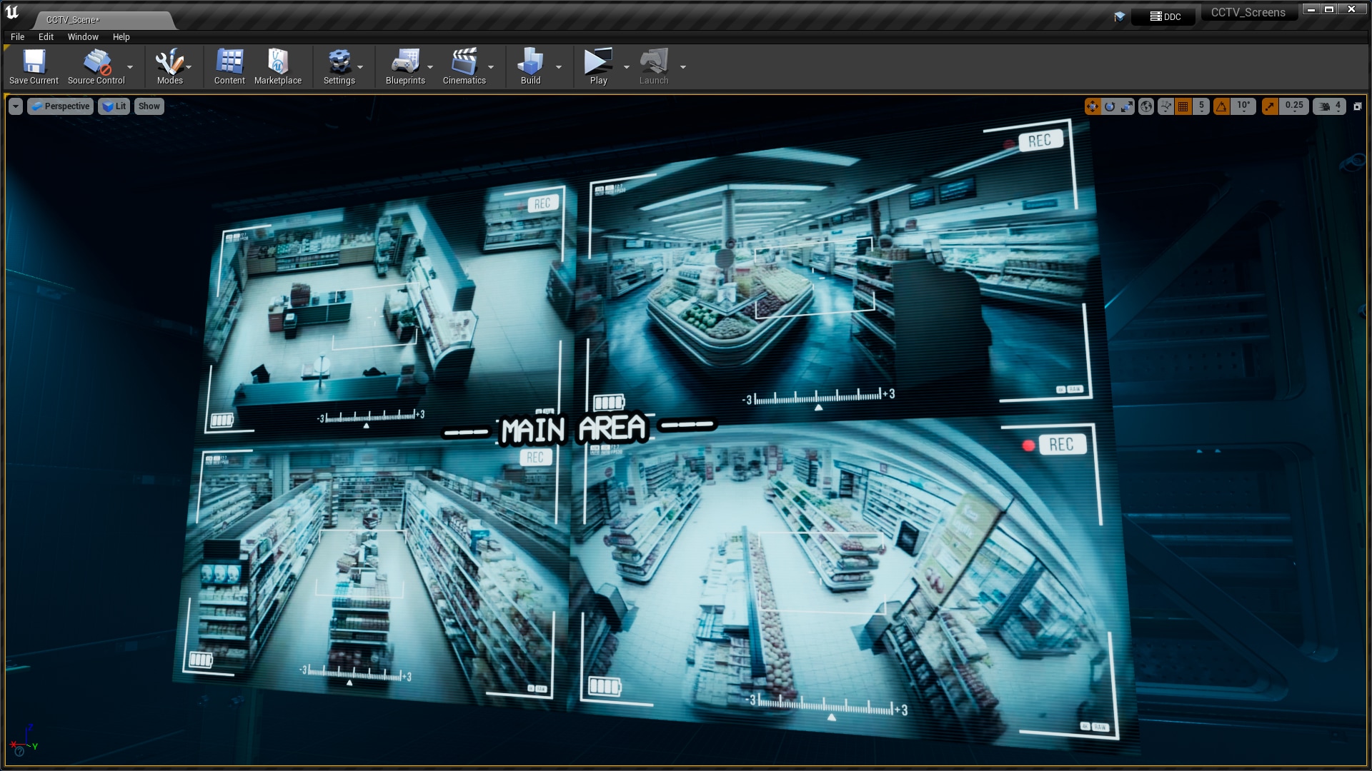 CCTV Screens - 140 Customizable Widgets in Blueprints - UE Marketplace