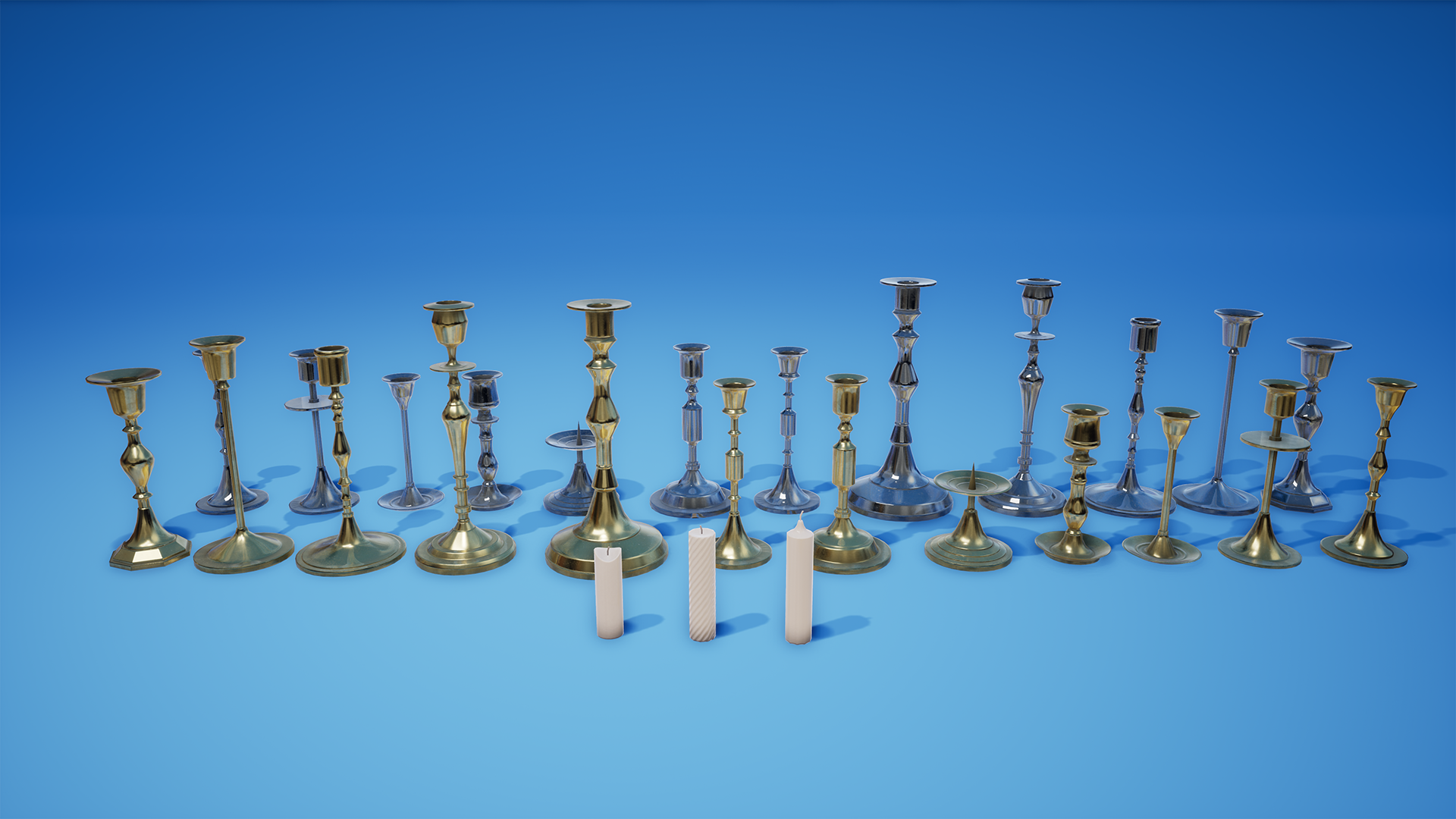 在道具创建的Candlesticks Set - 虚幻引擎商城