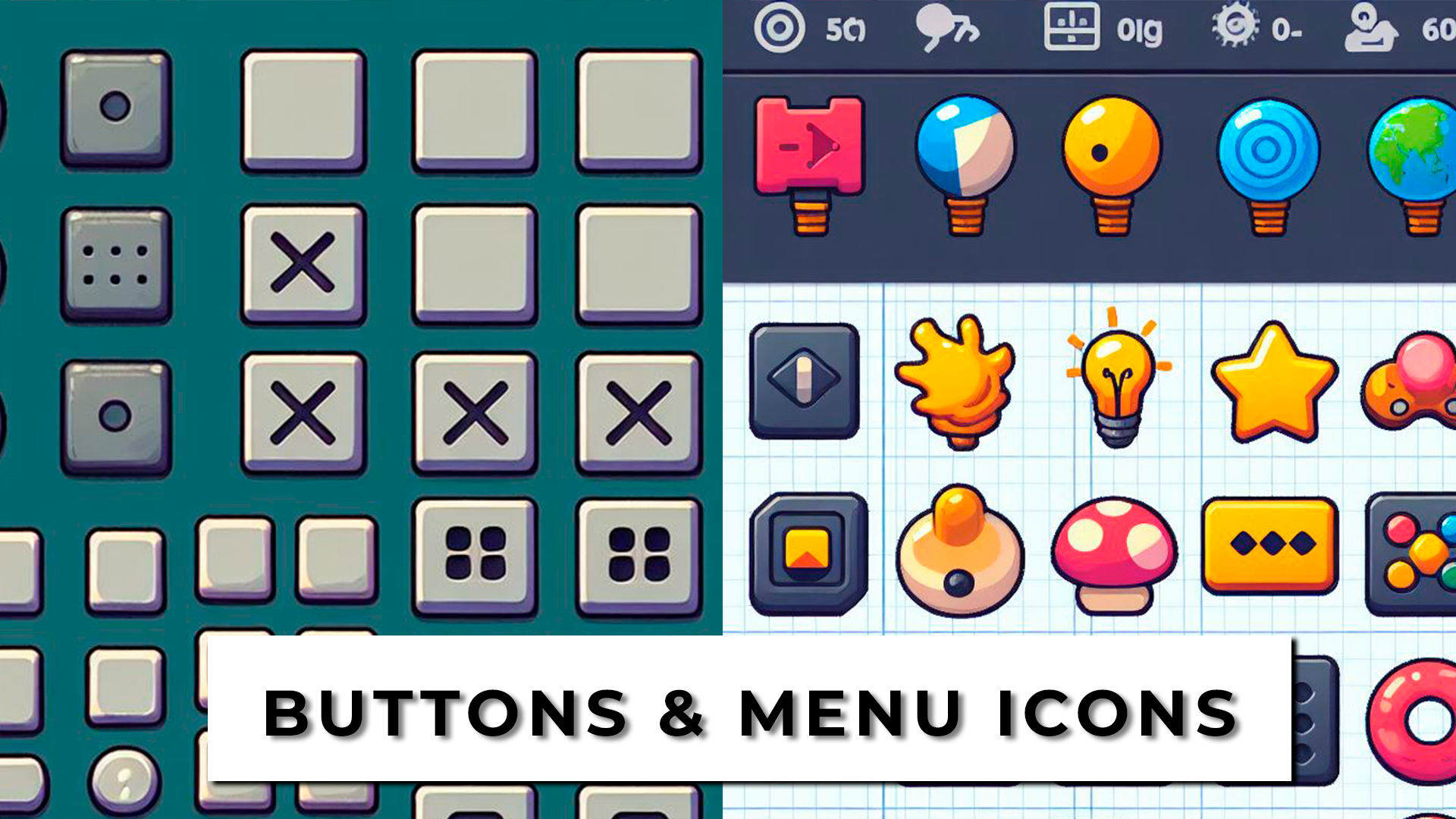 +45 2D Menu Assets, 카테고리 2D 애셋 - UE 마켓플레이스