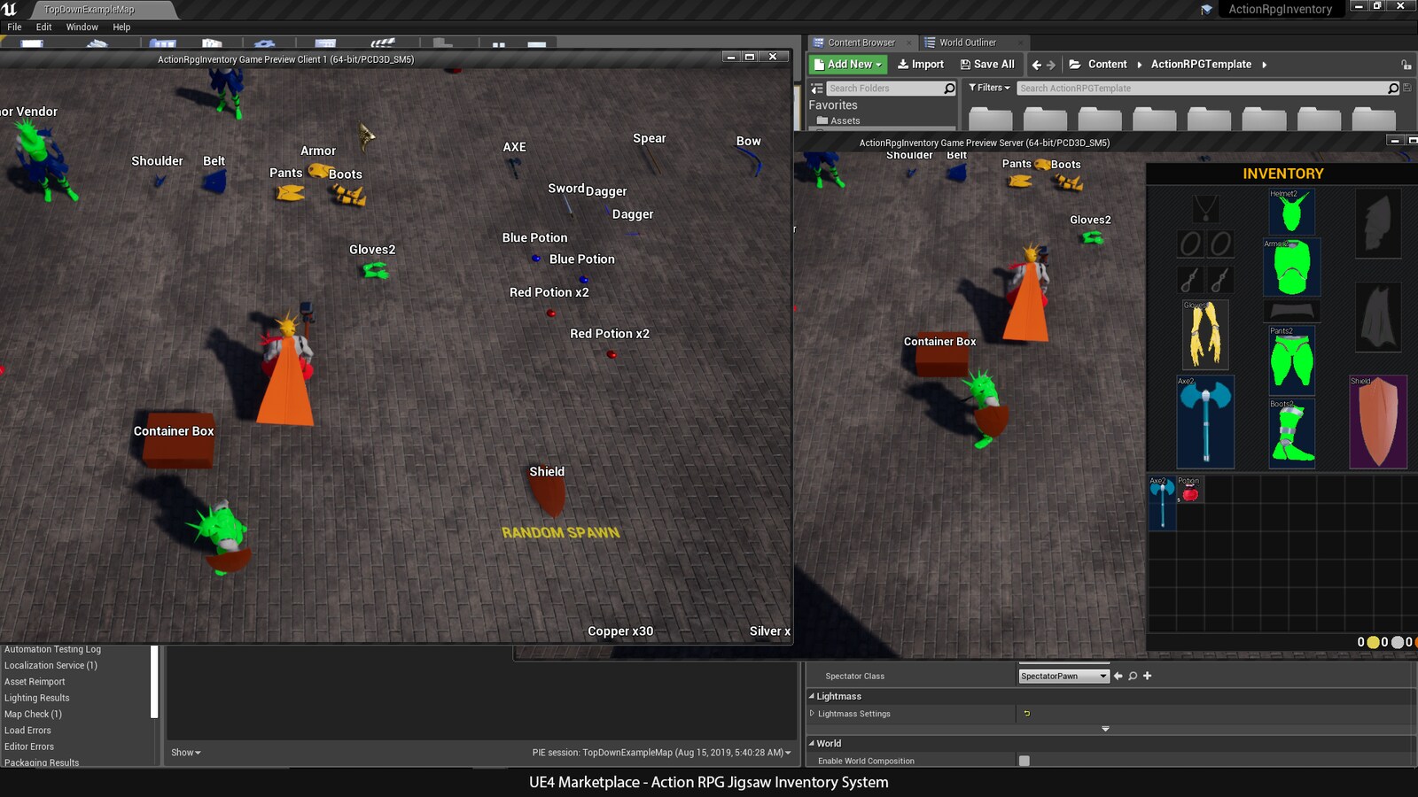 Action RPG Multiplayer Inventory System in Blueprints - UE Marketplace