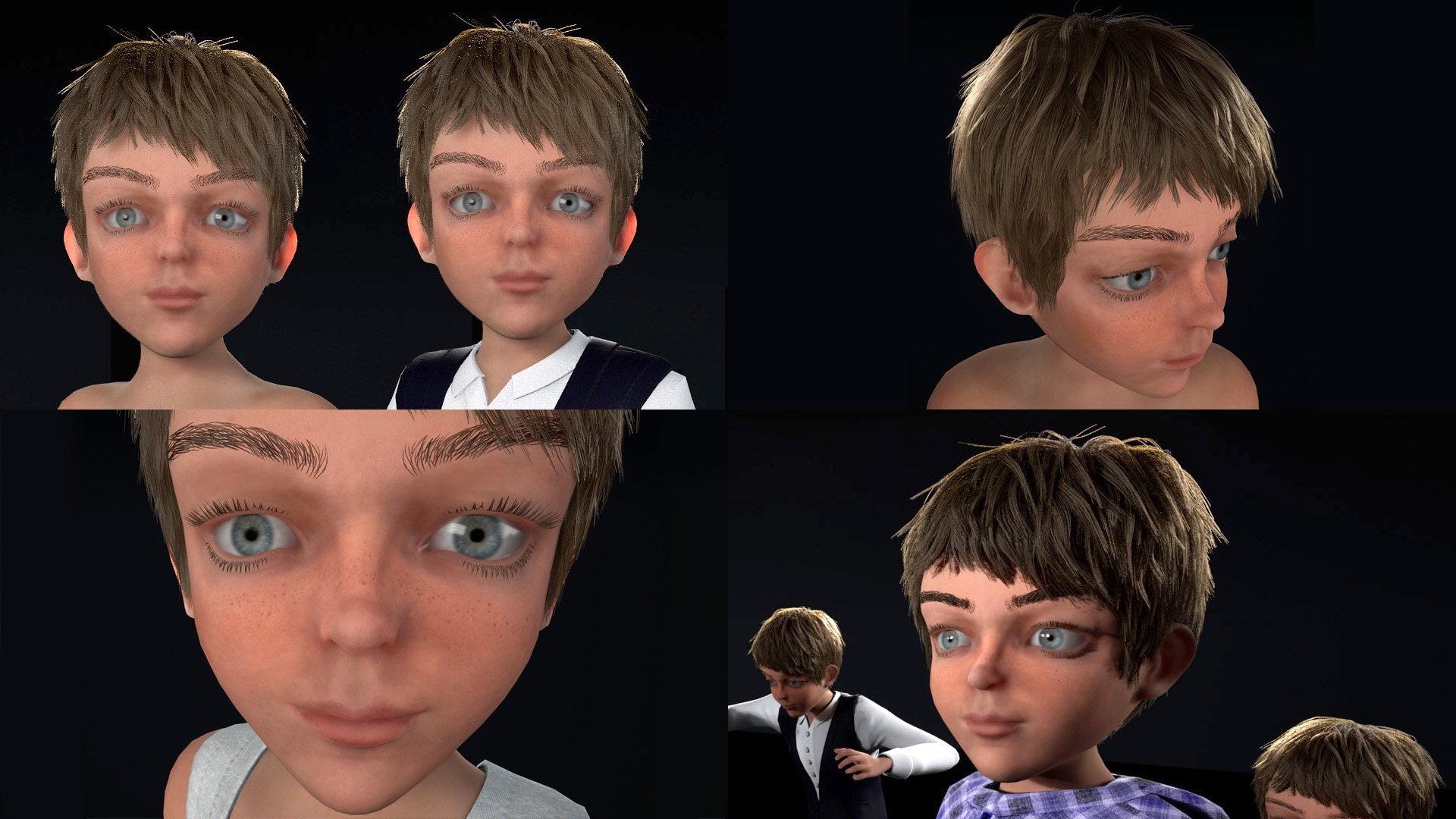 Sad 3d Cartoon Boy