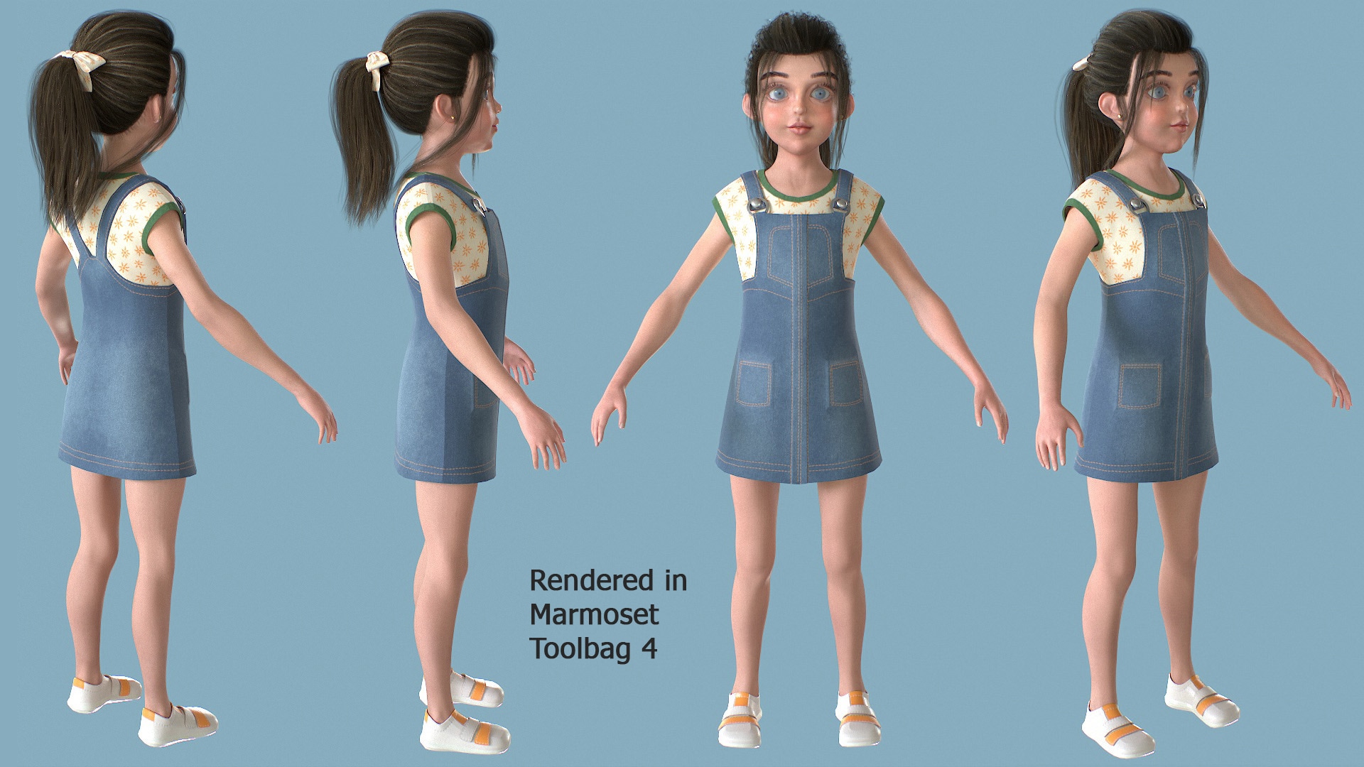 Cartoon Girl Modular Rigged In Characters Ue Marketplace