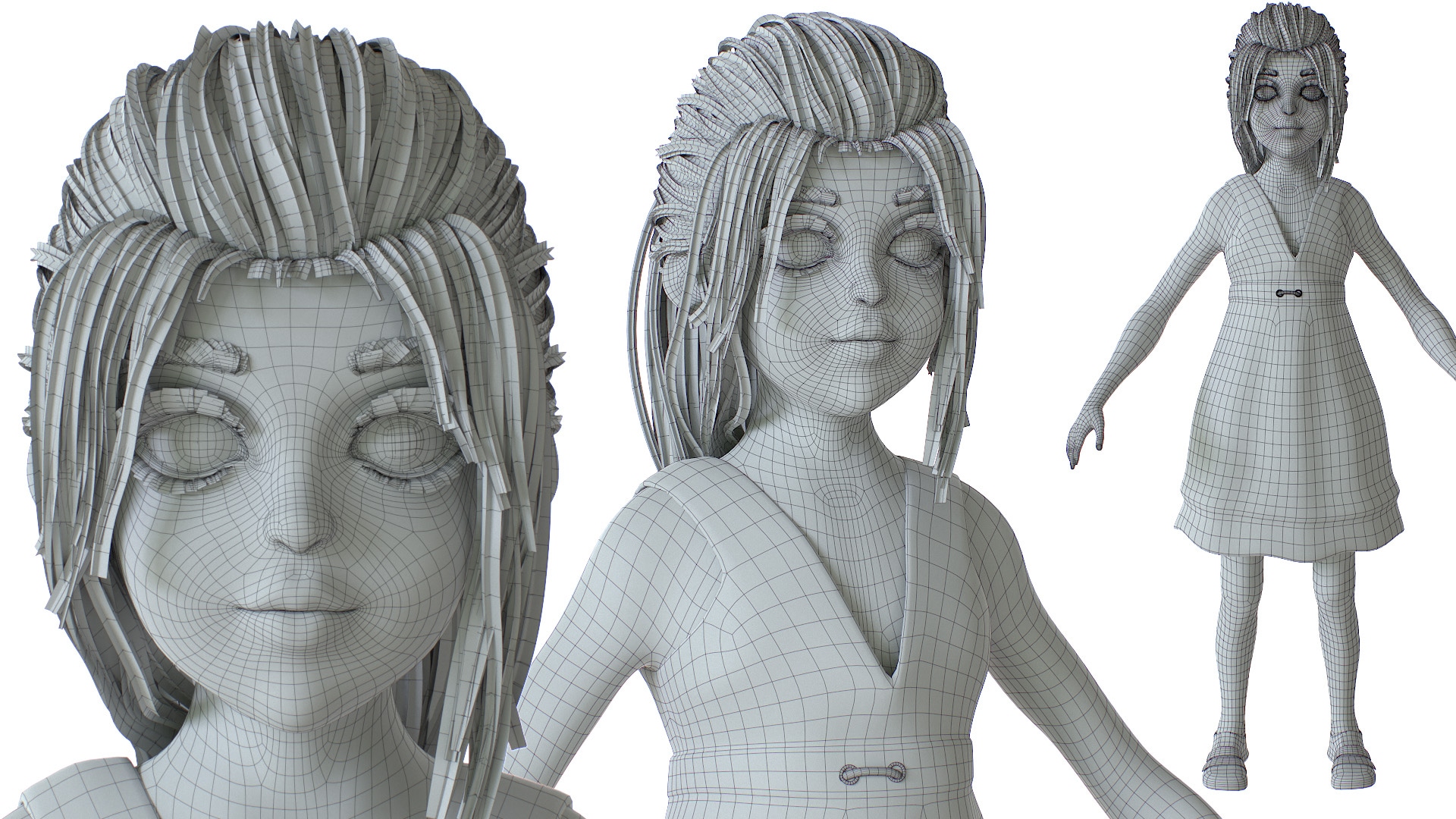 Cartoon Girl Modular Rigged In Characters Ue Marketplace