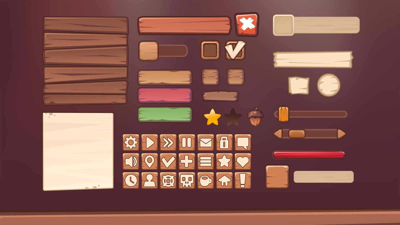 Cartoon UI in 2D Assets - UE Marketplace