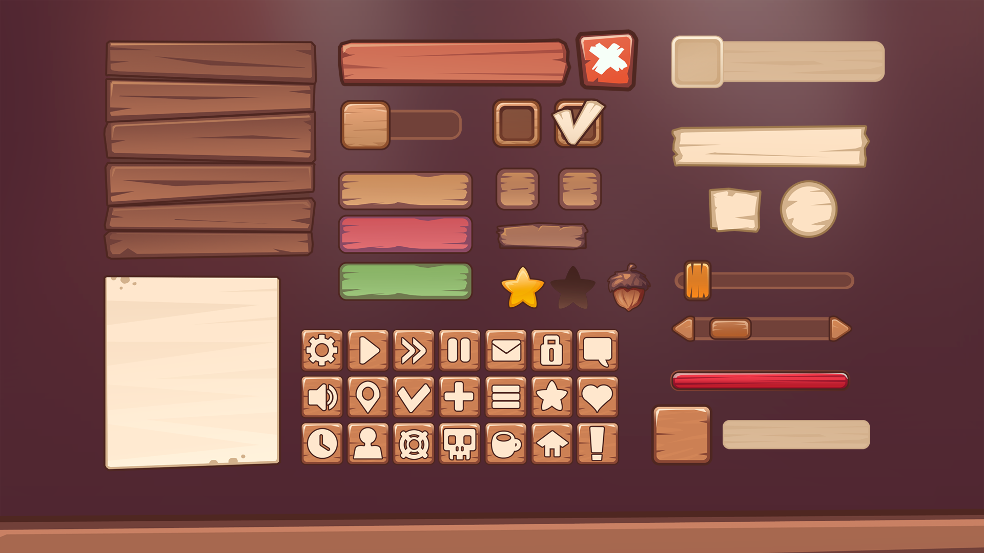 Cartoon UI in 2D Assets - UE Marketplace