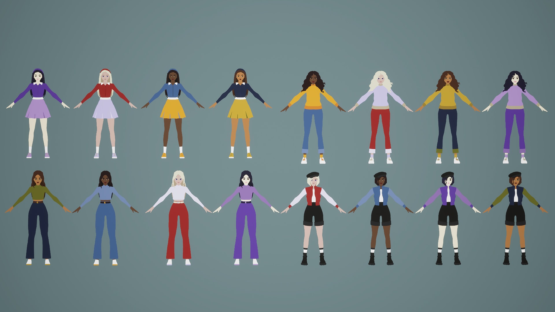 Stylized Casual Girls In Characters Ue Marketplace 