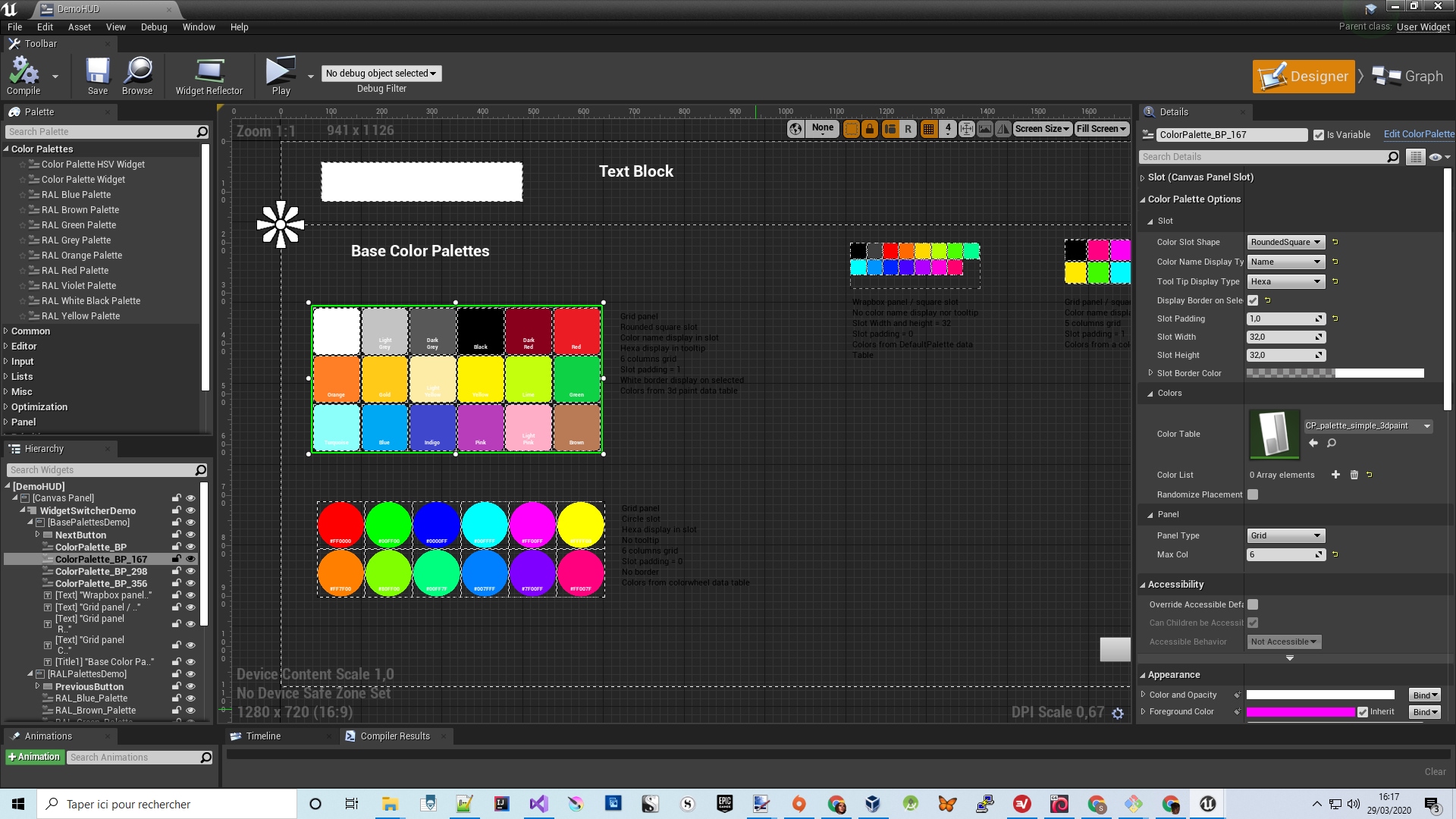 UMG Color Swatches：ブループリント - UE マーケットプレイス