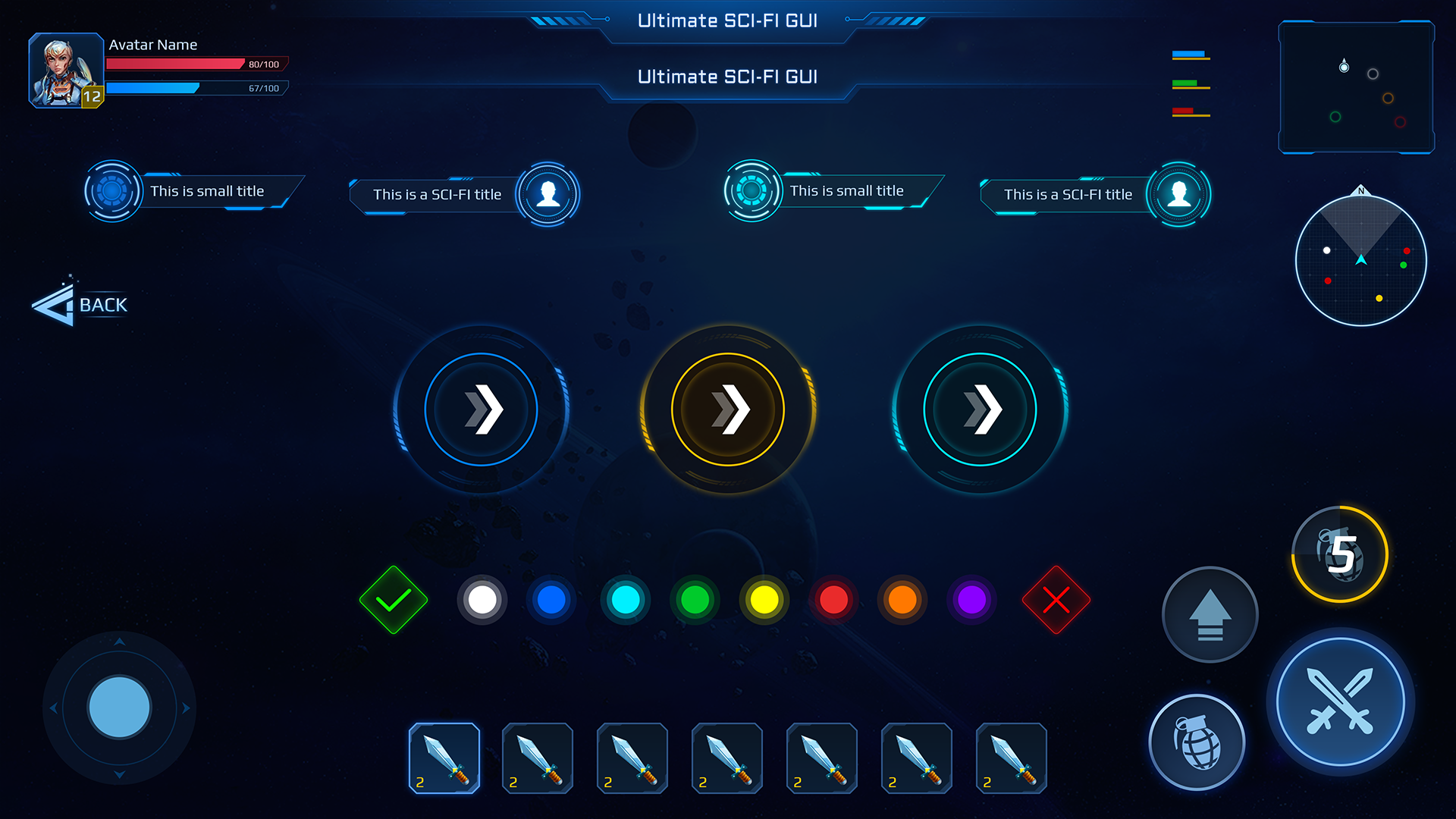 SCI-FI UI Components