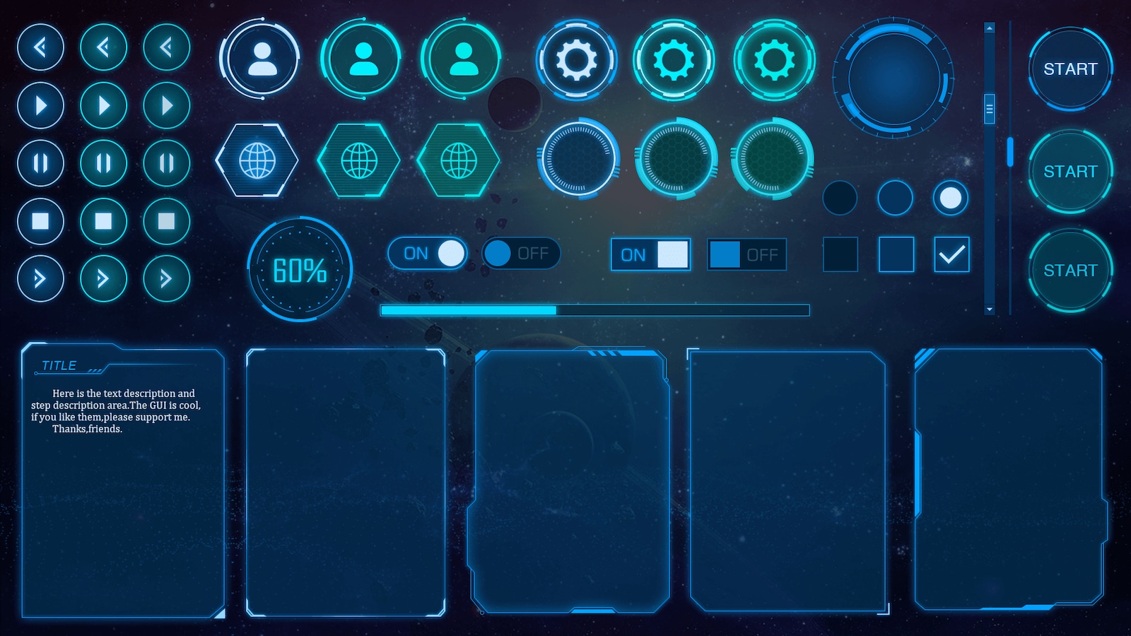 SCI-FI UI Pack_Components v1, 카테고리 2D 애셋 - UE 마켓플레이스