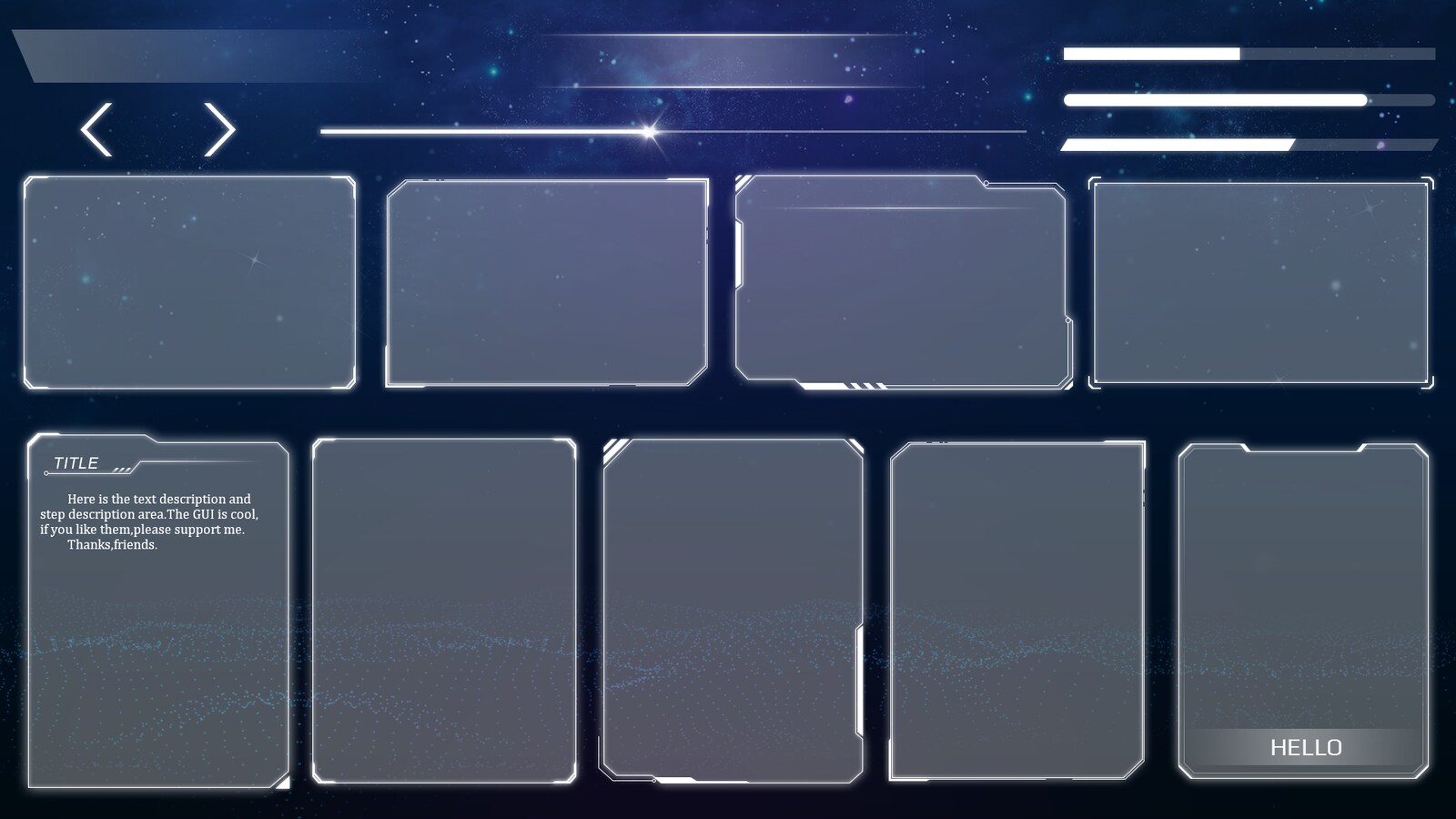在2D Assets创建的SCI-FI UI Pack_Components v1 - 虚幻引擎商城
