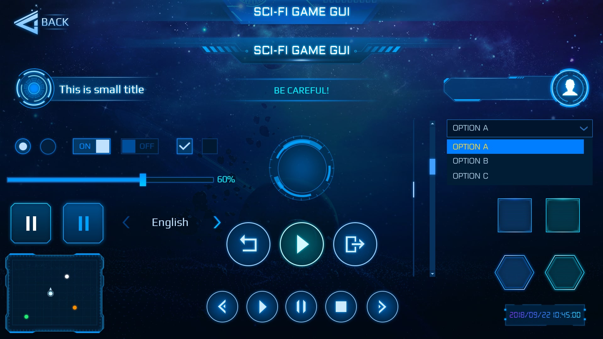 Sci Fi Ui Pro Blue Theme In 2d Assets Ue Marketplace