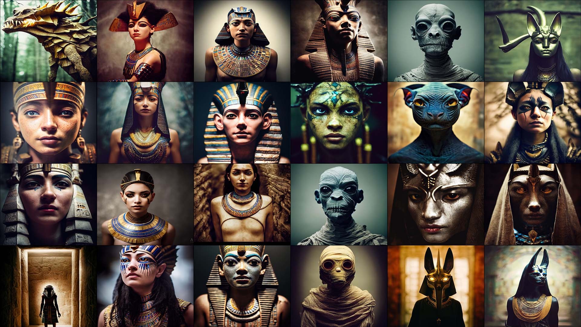 Egyptian Icons - Gods & Monsters - Fantasy RPG Historical in 2D Assets ...