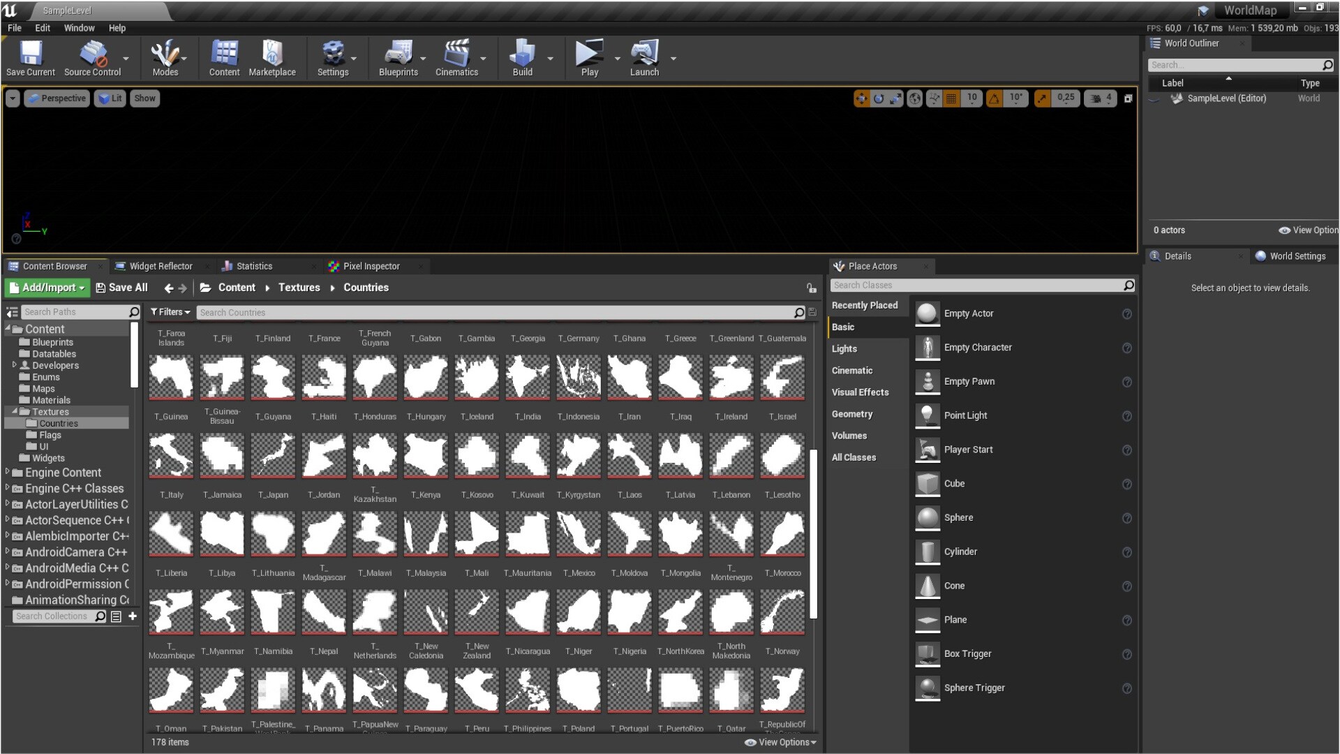 World map, flags and country datatable for 250 countries + custom ...