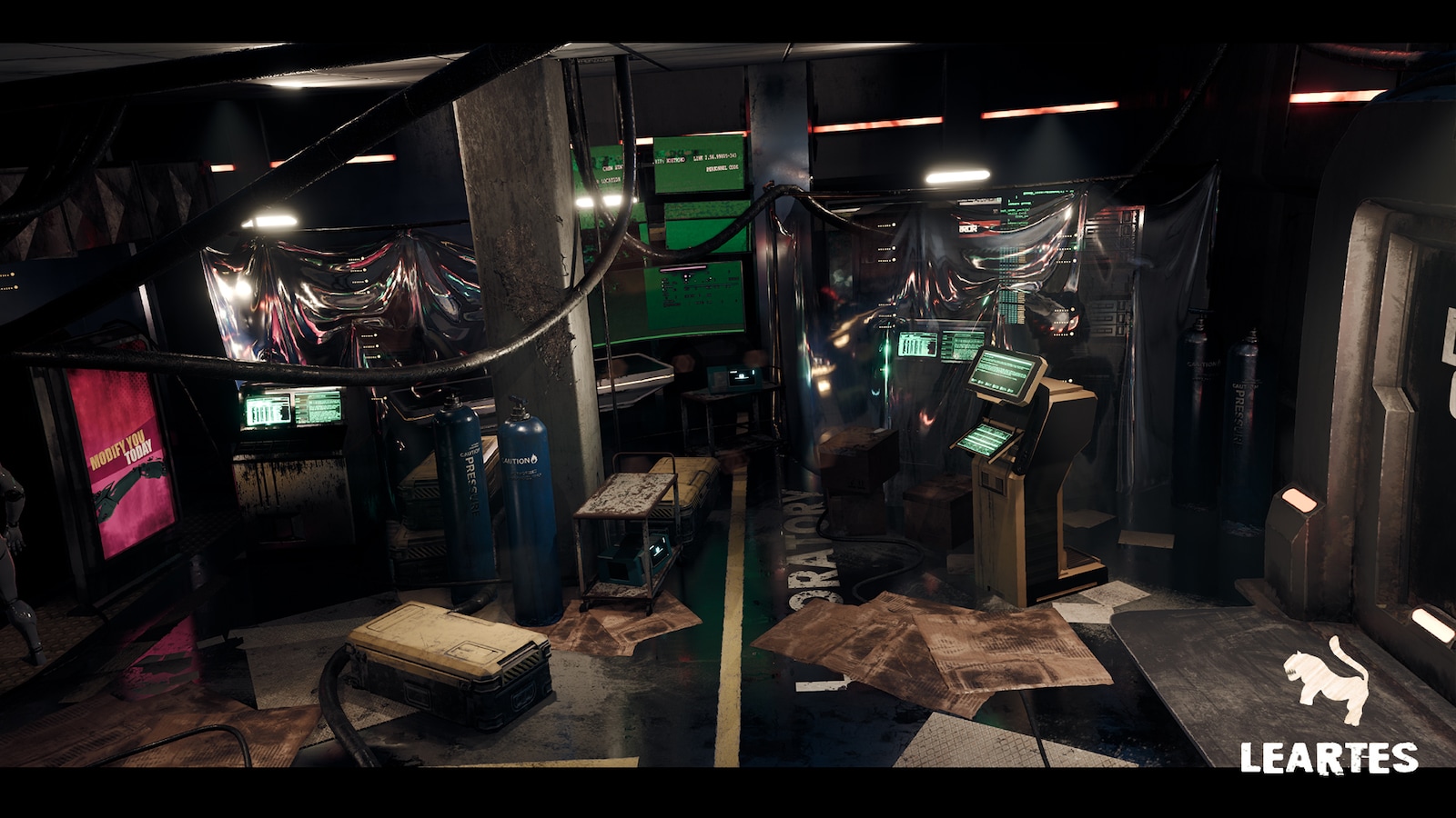 CyberPunk Laboratory / Research Center Interior Kitbash in Environments ...