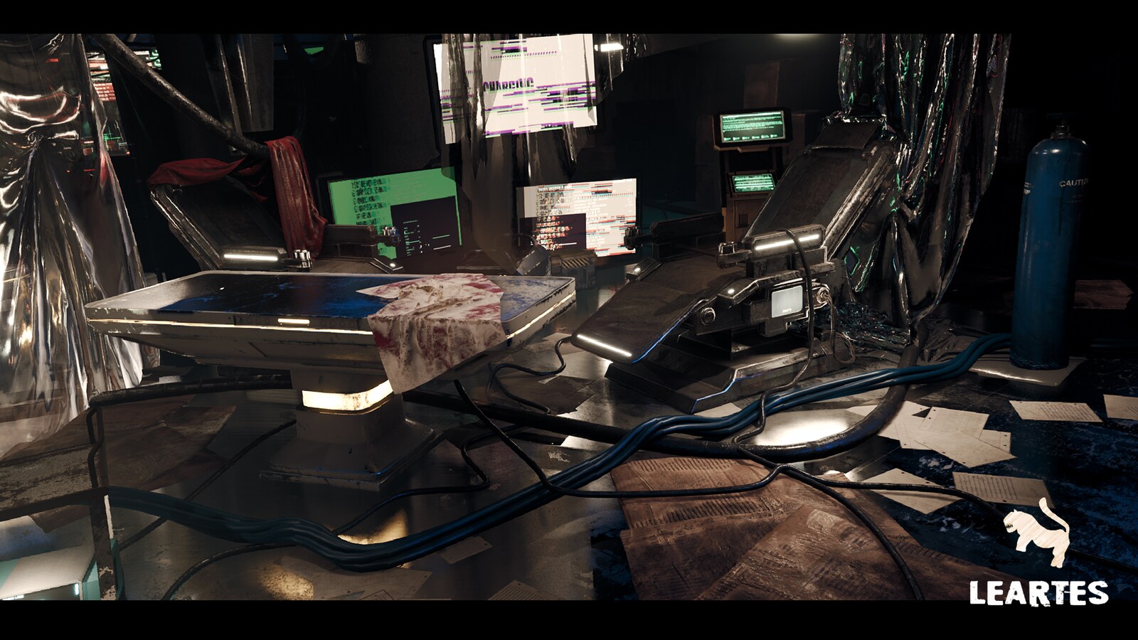 CyberPunk Laboratory / Research Center Interior Kitbash in Environments ...