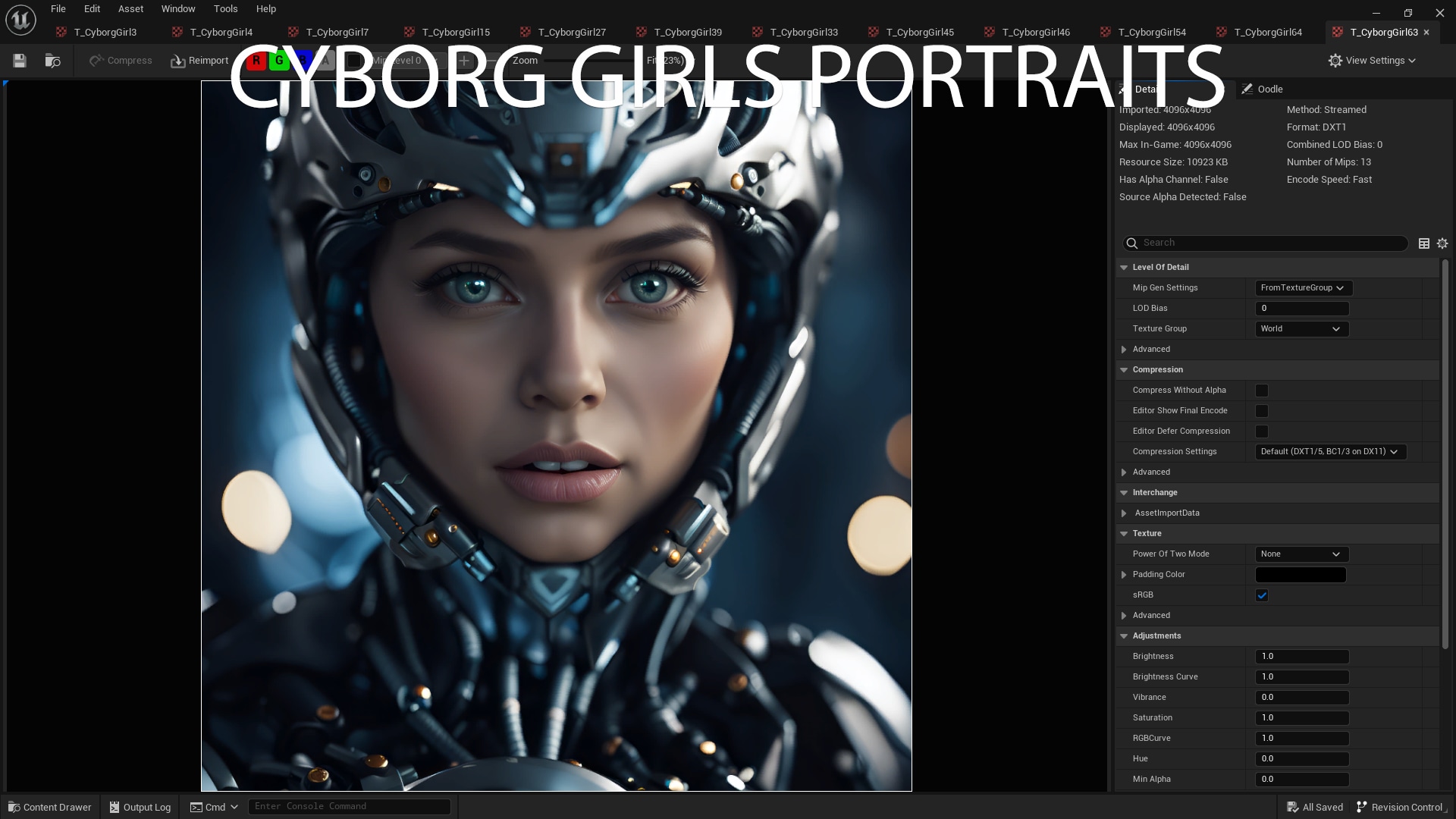 Cyborg Girls Portraits in 2D Assets - UE Marketplace