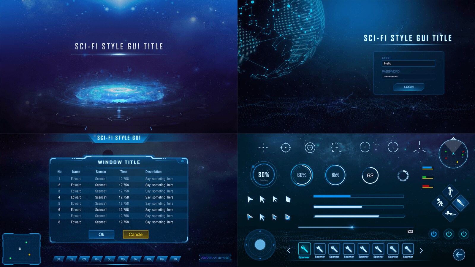 SCI-FI UI Pack_V1 Pro, 카테고리 2D 애셋 - UE 마켓플레이스