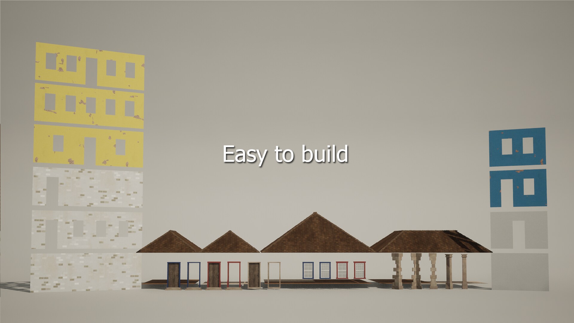Simple Houses 3D Build Pack, 카테고리 소품 - UE 마켓플레이스