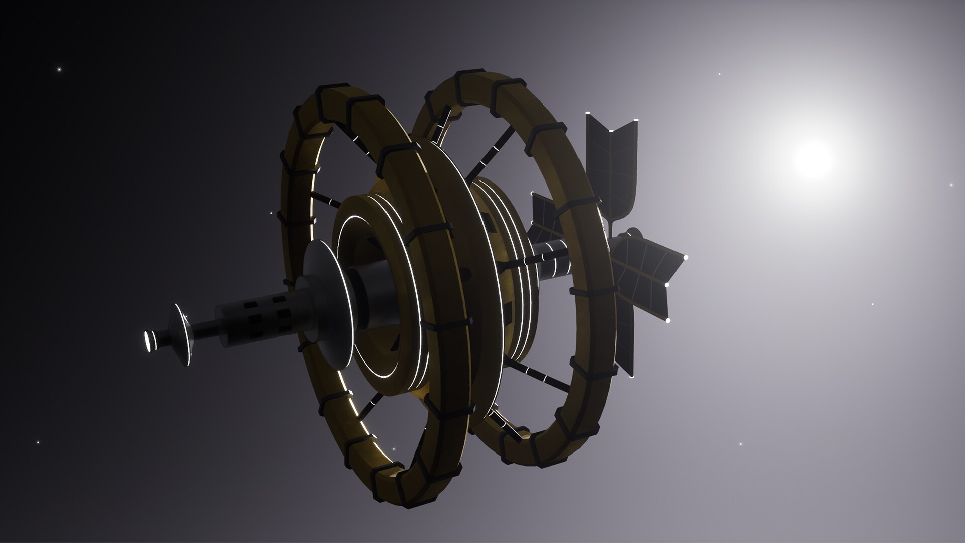 Wheel Space Station 3d