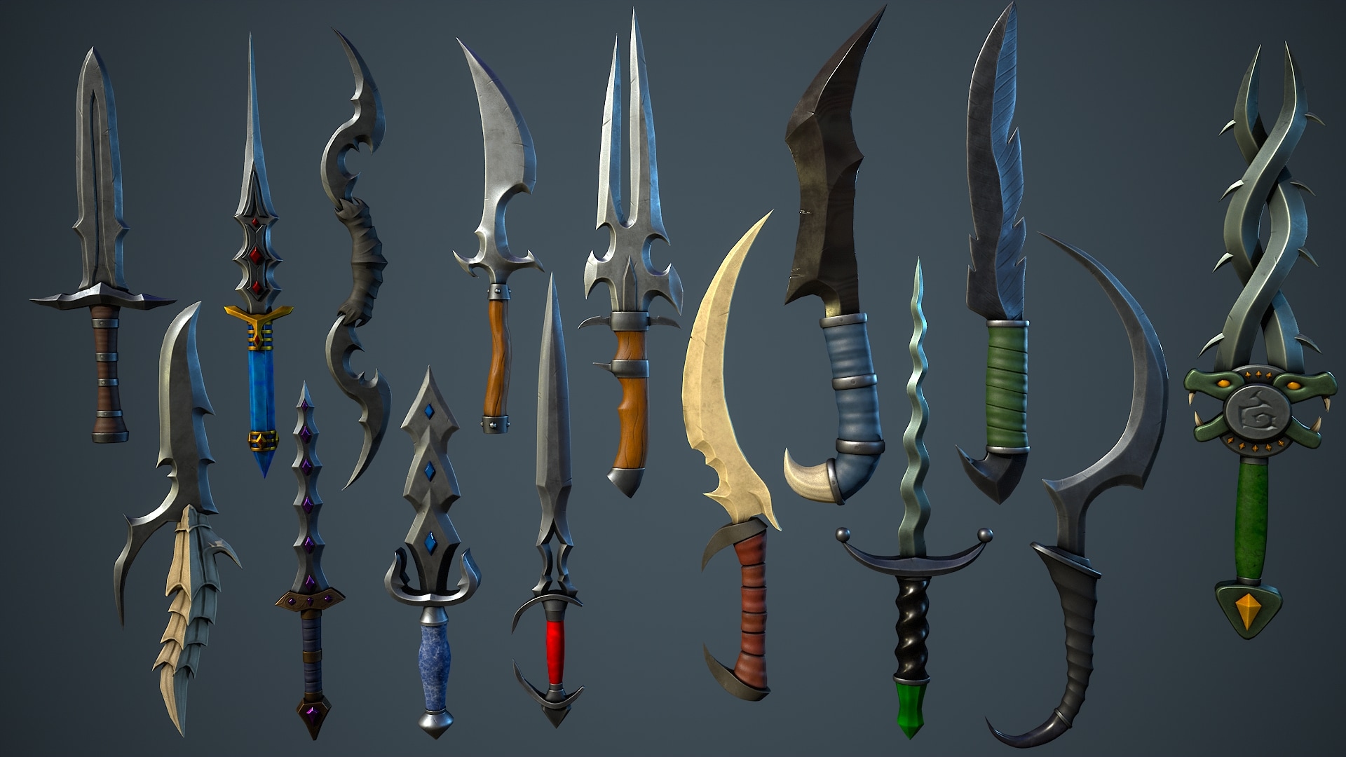 在武器创建的Stylized Fantasy Weapons - Daggers - 虚幻引擎商城