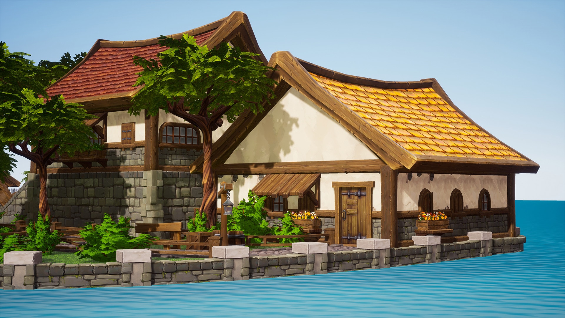 Stylized Modular Buildings System In Environments Ue Marketplace 